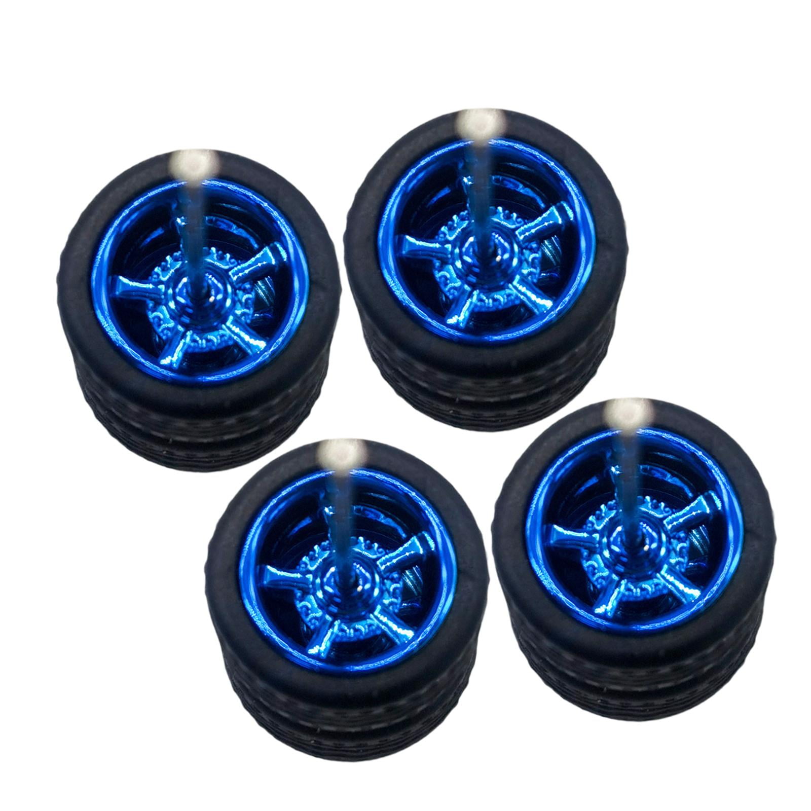 yotijay 4x 1/64 Scale Alloy Wheel Tires for Kids Adults Miniature Gift ...