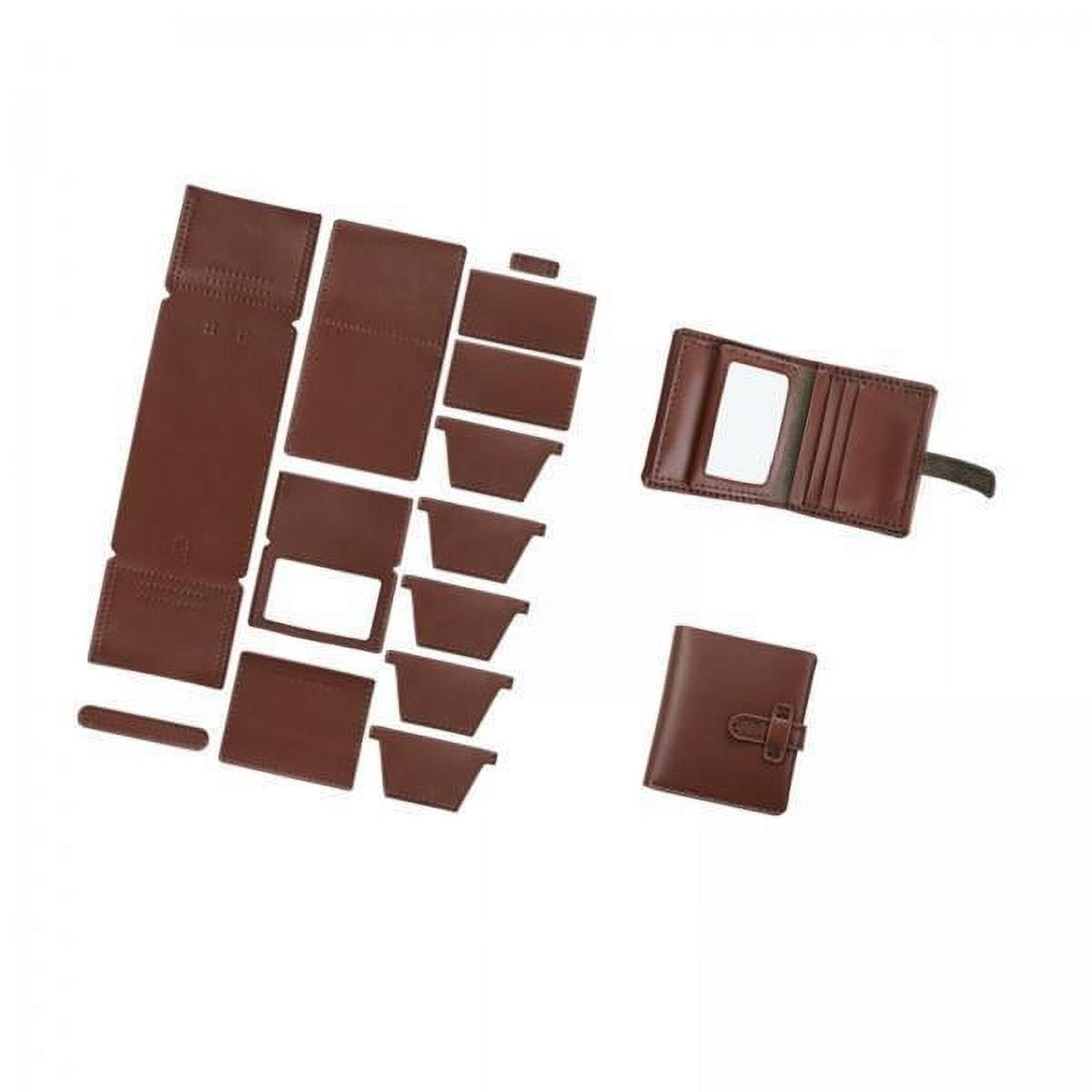 yotijay 4xDIY Leather Wallet Set Pre Punched with Holes Handmade Card ...