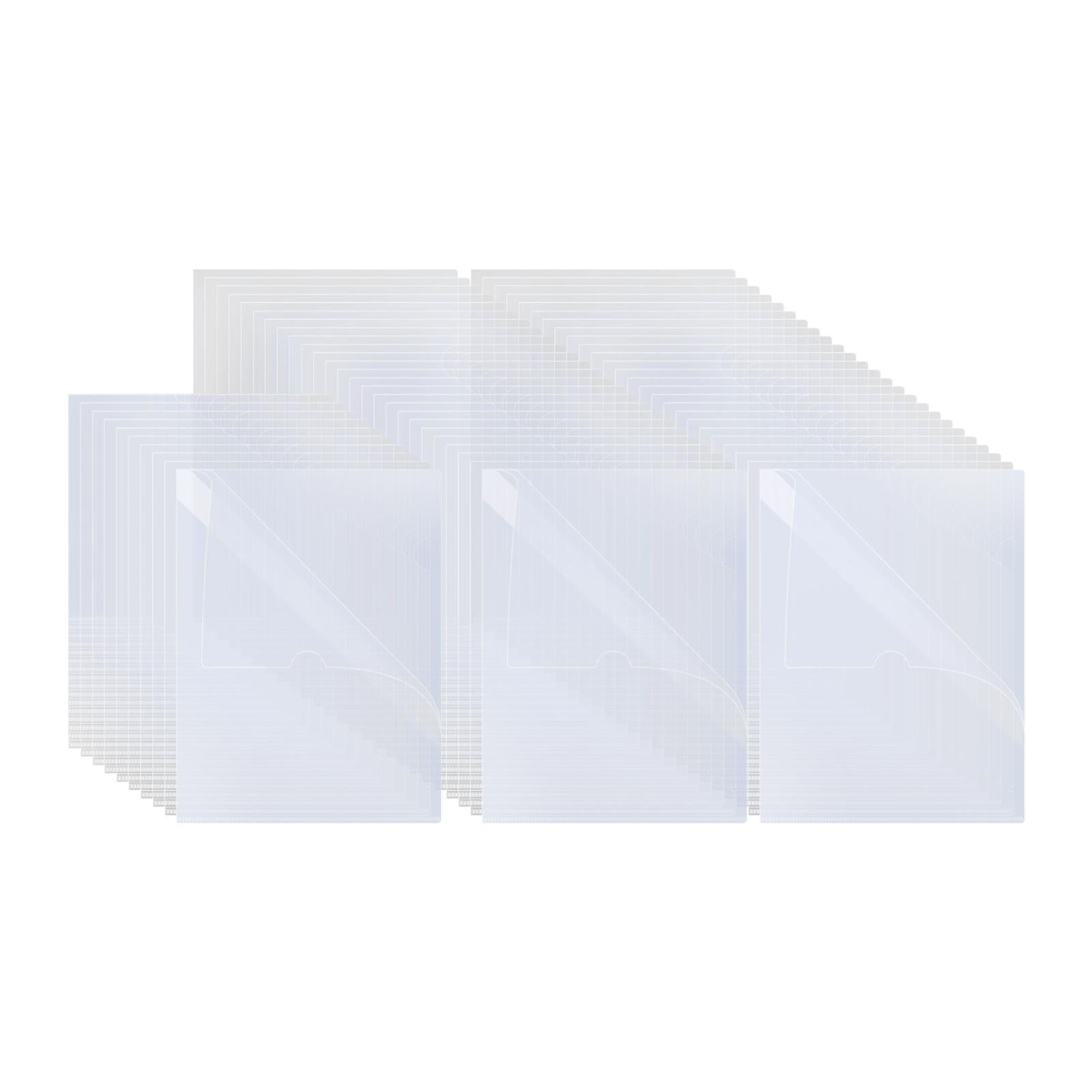 yotijay 60 Pieces Clear Document Folders Office Supplies Waterproof A4 ...