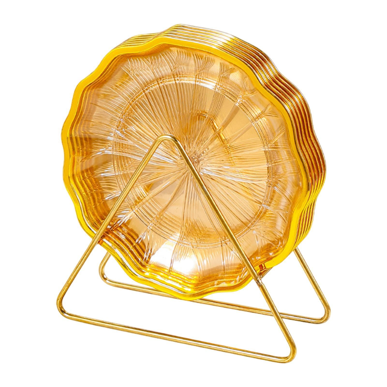 yotijay 6Pcs Dishes Set with Holder Bone Dish Set with Stand for ...