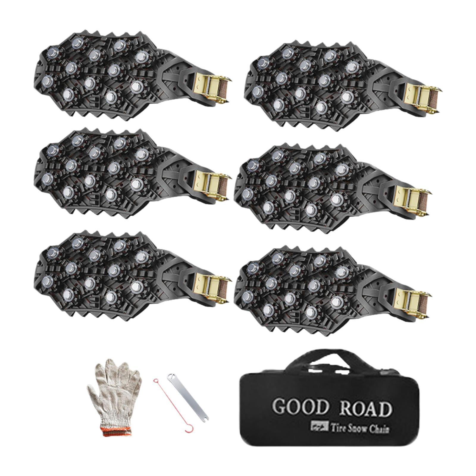 yotijay 6x Snow Chains Easily Fit Sedans Wheel Chain Mud Chain Tyre ...