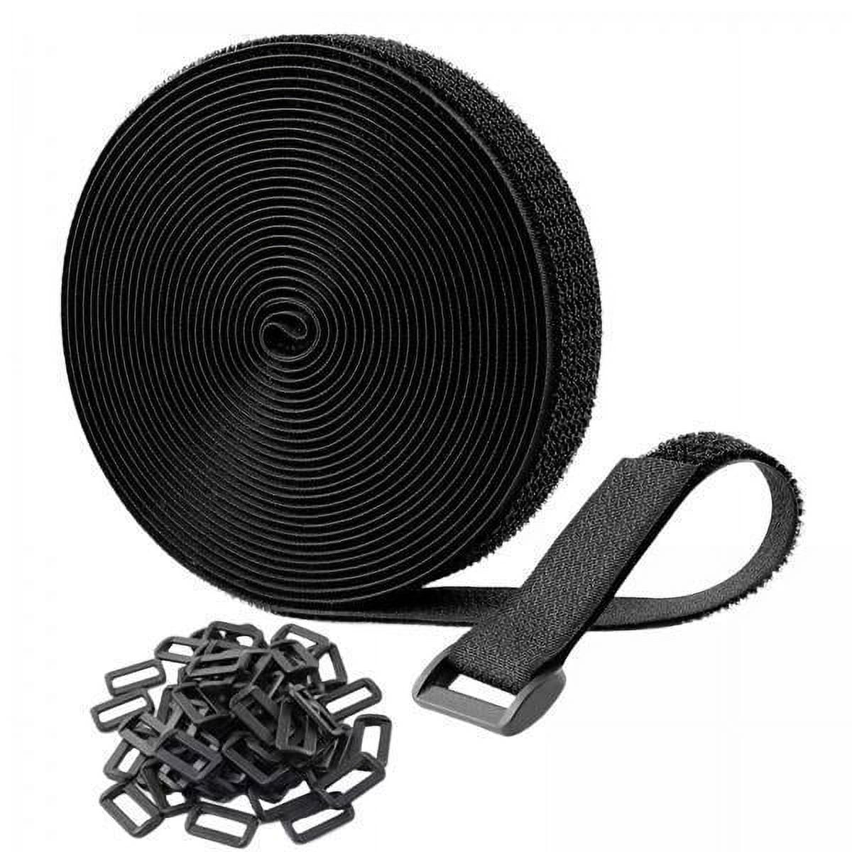 yotijay 6xRoll Black Cable Ties DIY Organizer Wire Cord Strap for ...