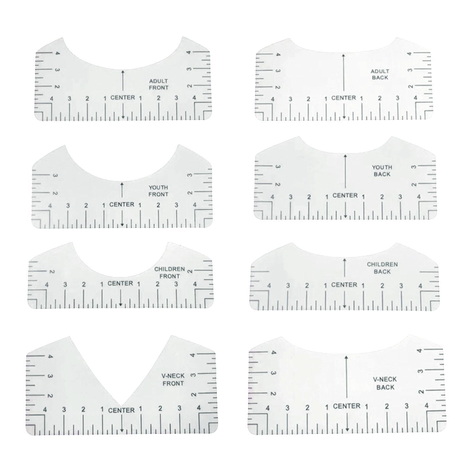 yotijay 8 Pieces T Shirt Ruler Guide Alignment Tool Making Tools ...
