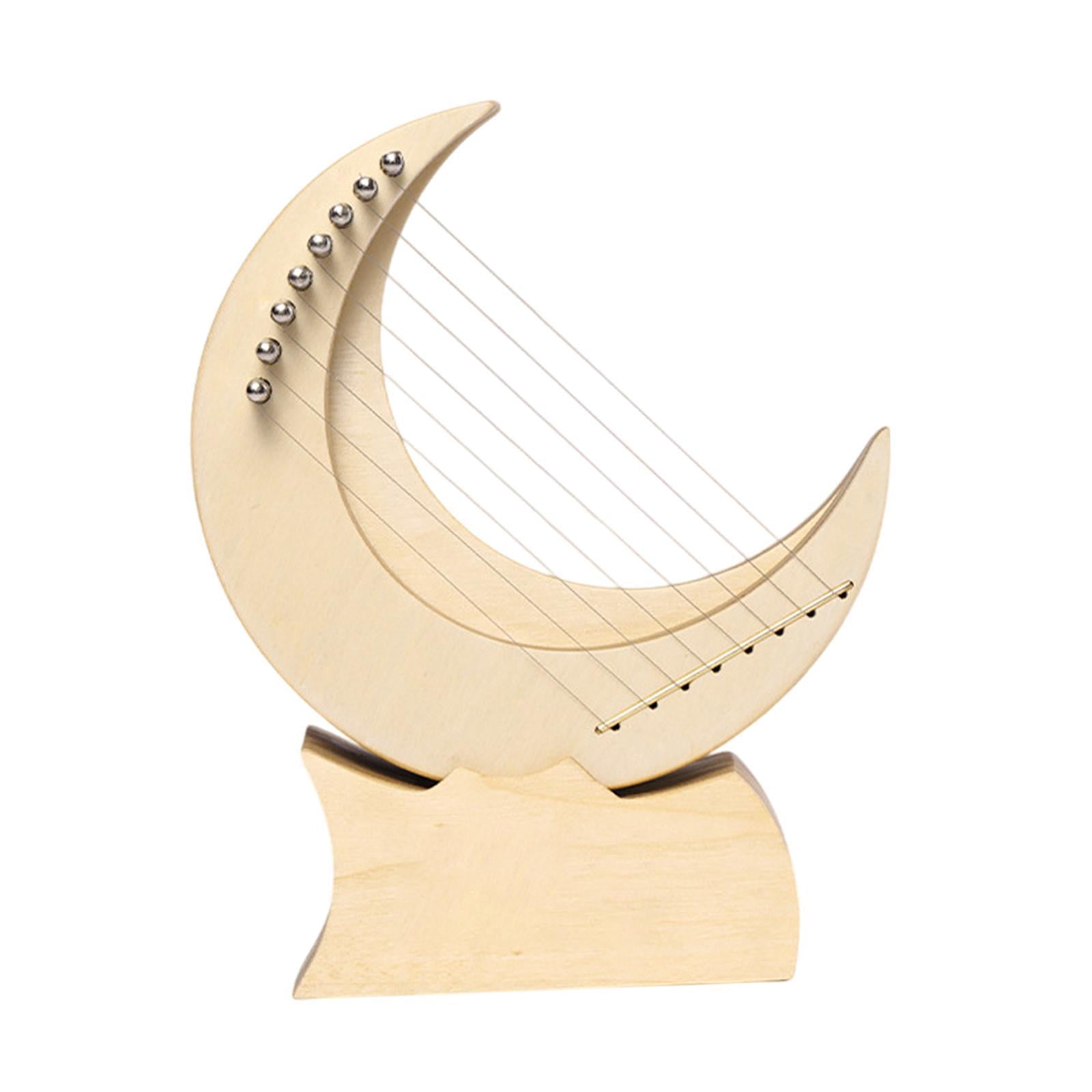 yotijay 8 String s with Wood Stand Portable Moon Design s Instrument ...