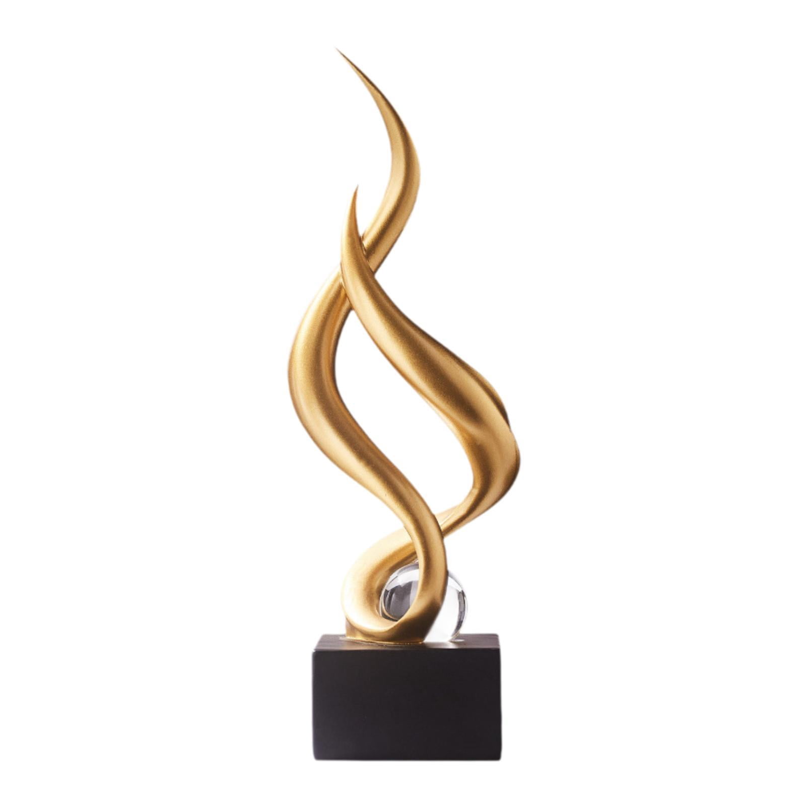 yotijay Abstract Flame Sculpture Artwork Table Centerpiece for Indoor ...
