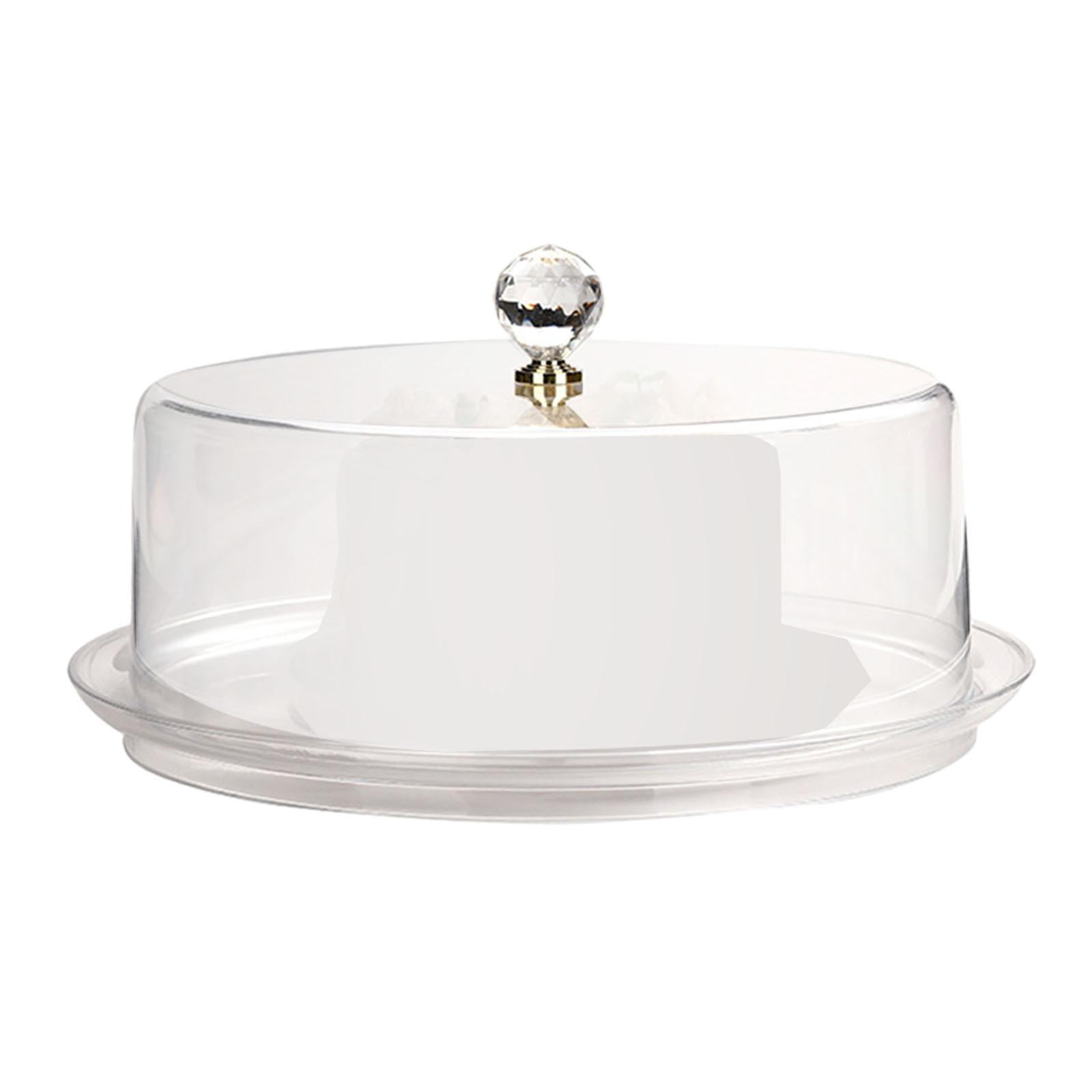 yotijay Acrylic Cake Stand with Dome Pastry Display Server Round ...