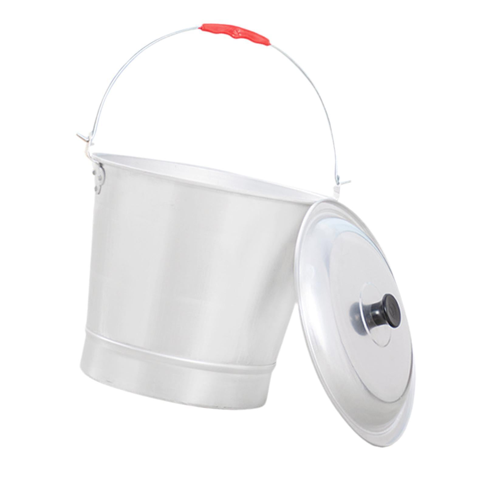yotijay Aluminum Bucket Household Sauna Accessories with Handle, Lid ...