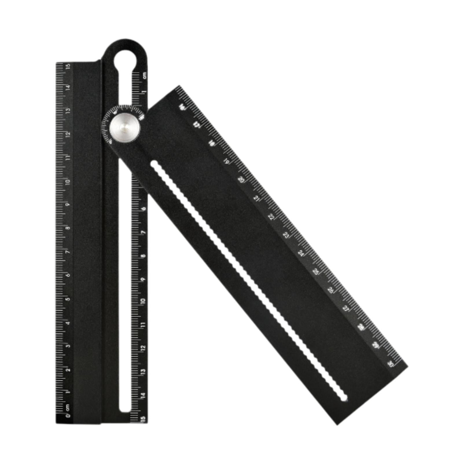 yotijay Angle Ruler 12 inch / 310 mm Black Architects Angle Protractor ...