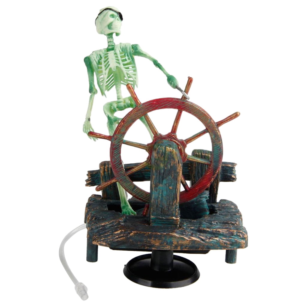 yotijay Aquarium Ornament Bubbling/Bubble SKELETON with Air Pump ...