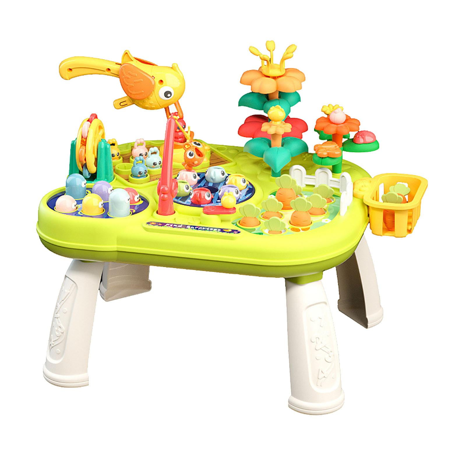 yotijay Baby Activity Learning Table Toys Interactive Toys Farm Radish ...