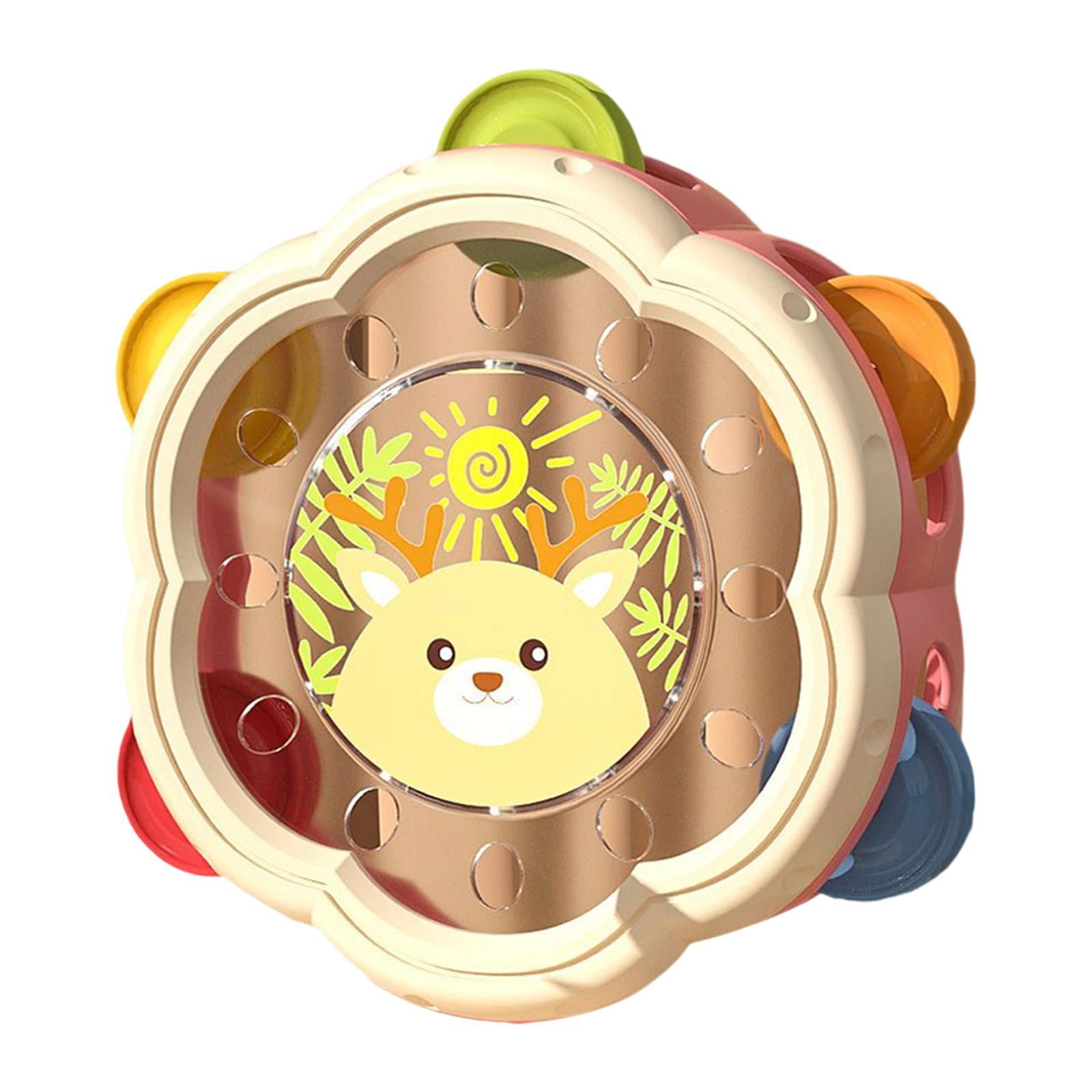 yotijay Baby Tambourine Drum Fine Motor Bell Shaking for Toddlers Girls ...