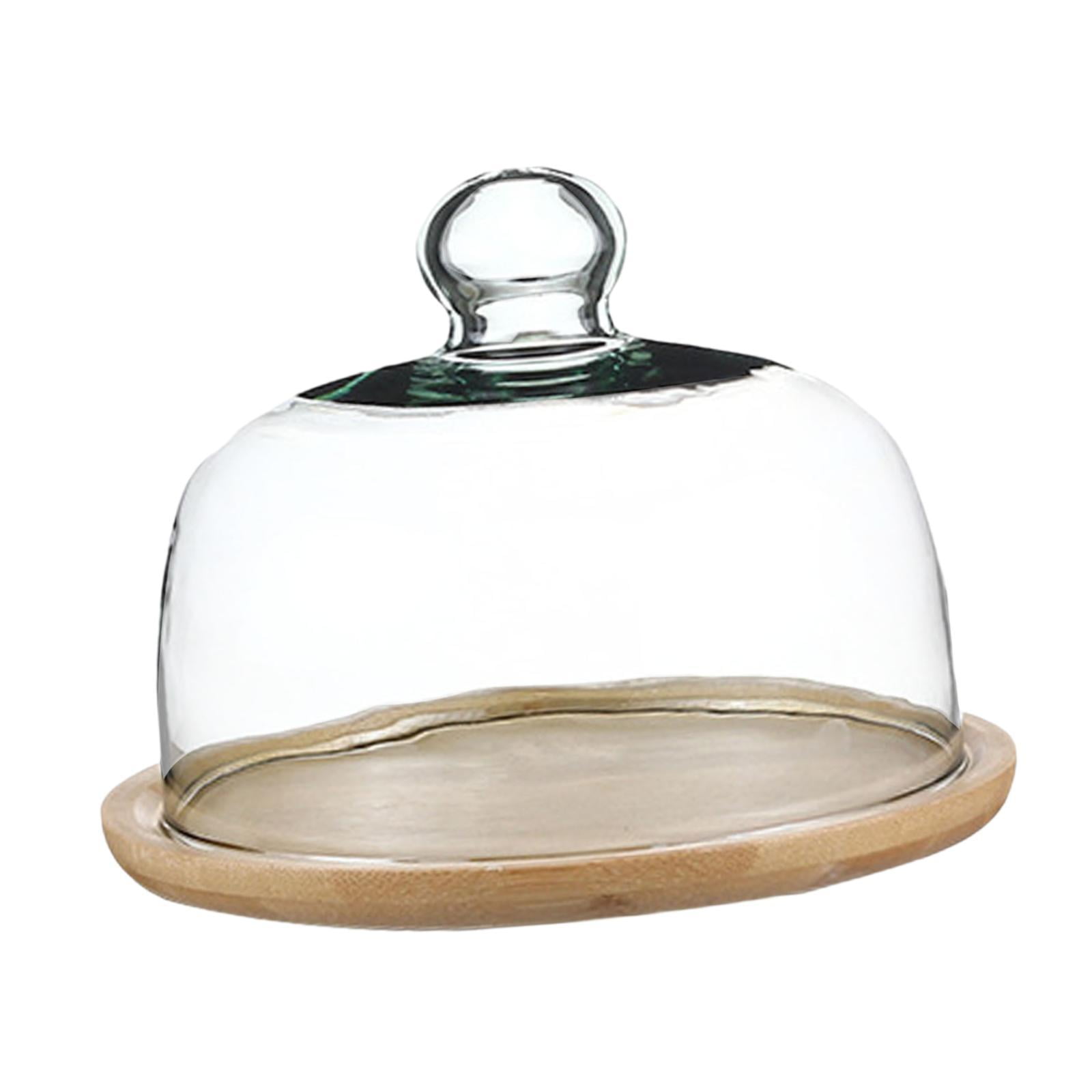yotijay Bamboo Cake Stand with Dome Dessert Storage Multifunctional ...