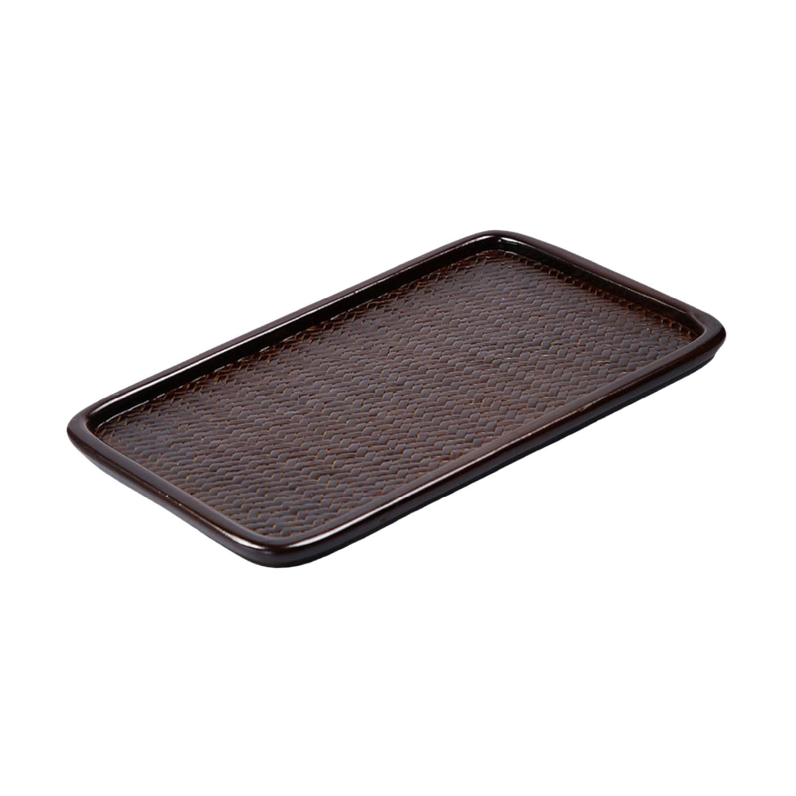 yotijay Bamboo Serving Tray Food Platter Rectangle Serving Tray for ...