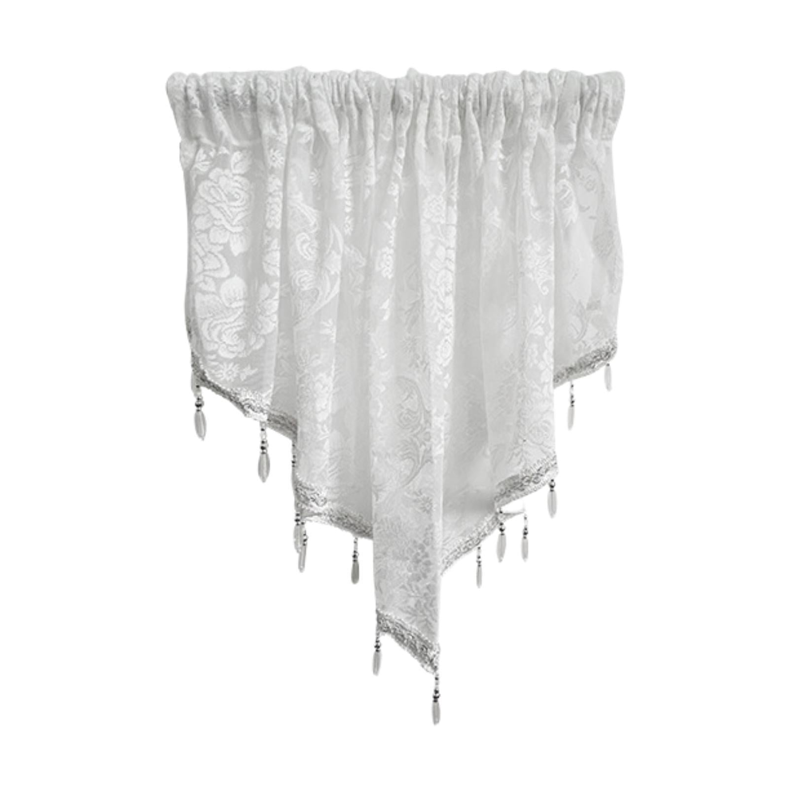yotijay Beaded Window Valance Decor Swag Curtain Valance for Country ...