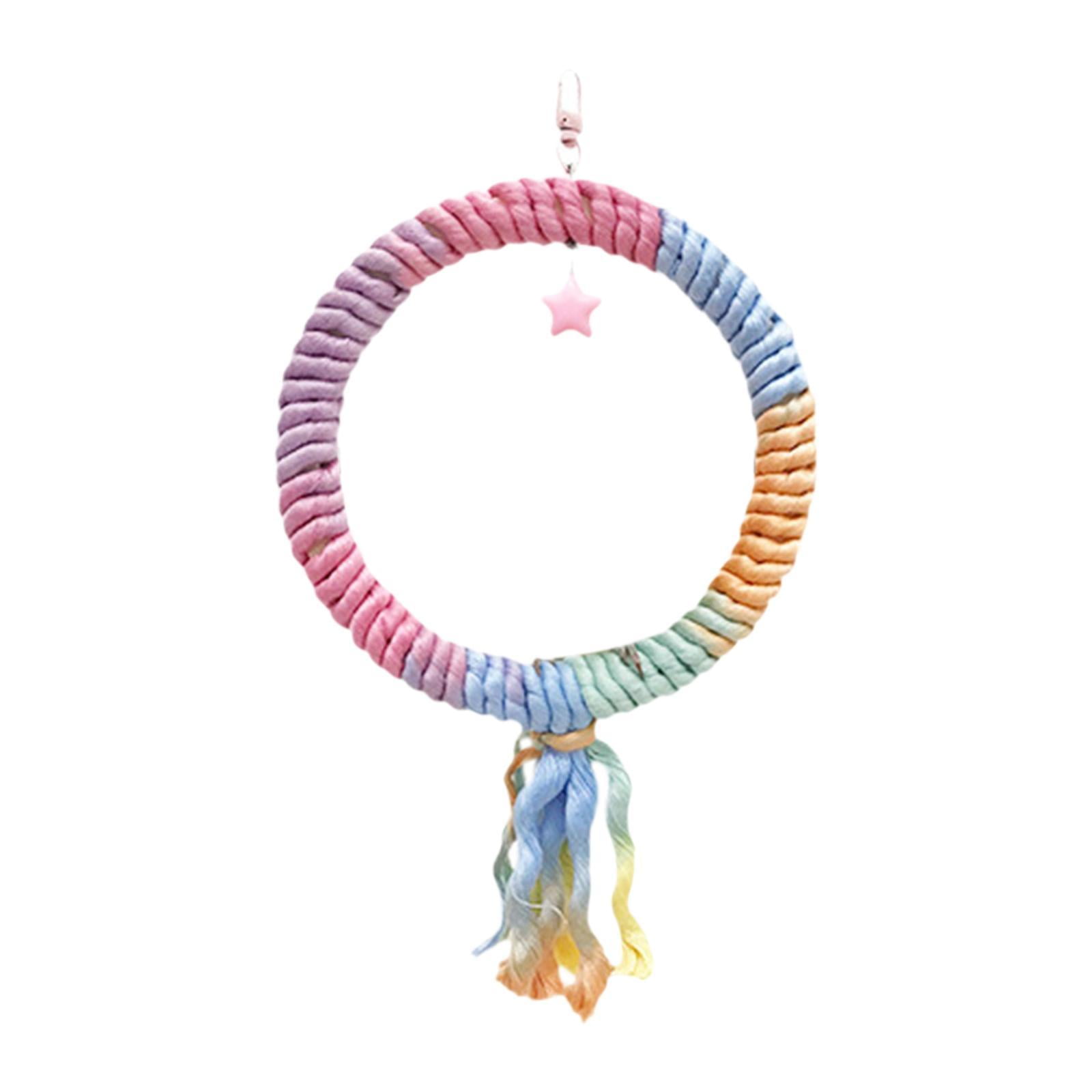 yotijay Bird Rope Perch Cotton Parrot Climbing Rope for Cockatiels ...