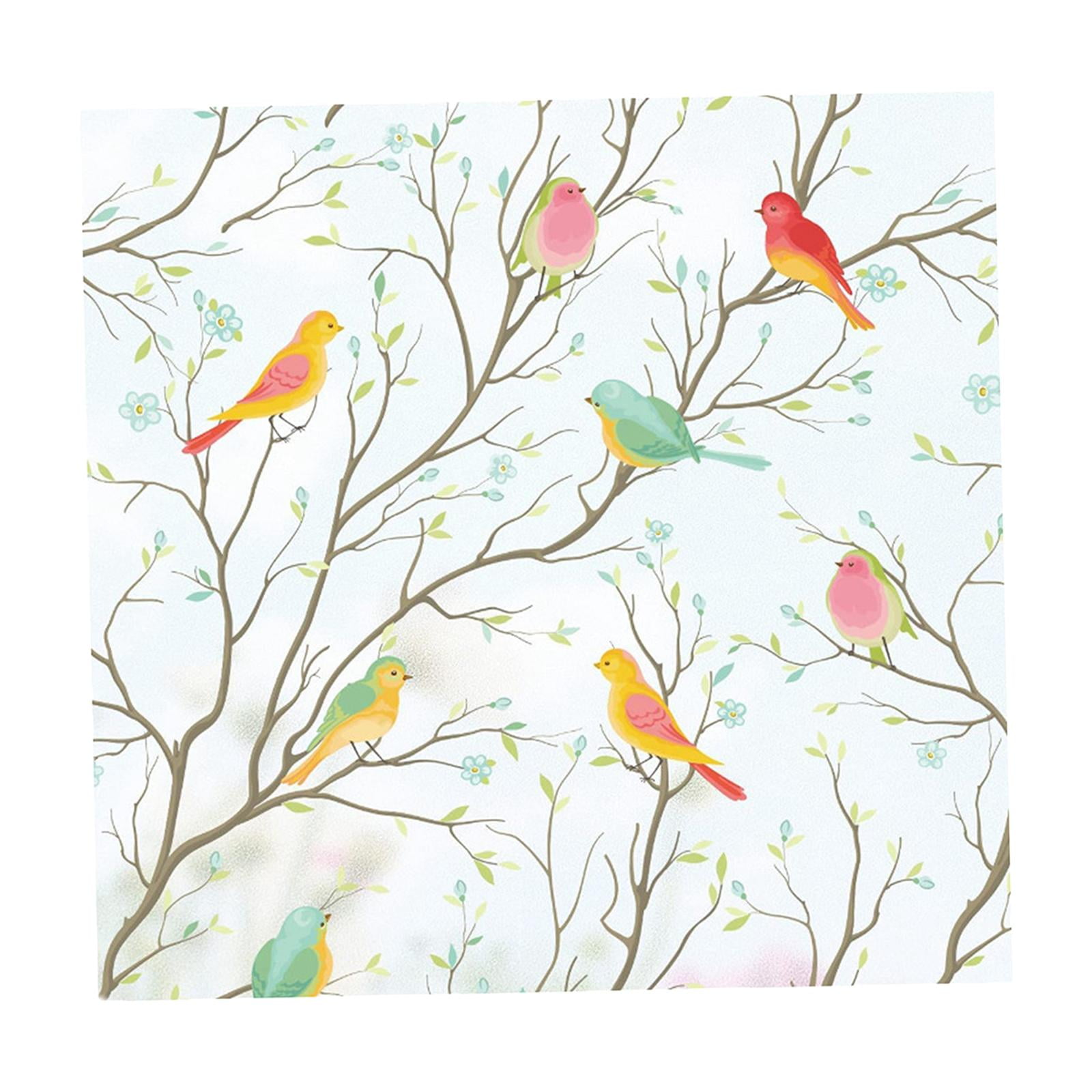 yotijay Bird Window Film Window Privacy Film No Glue Installation Decal ...