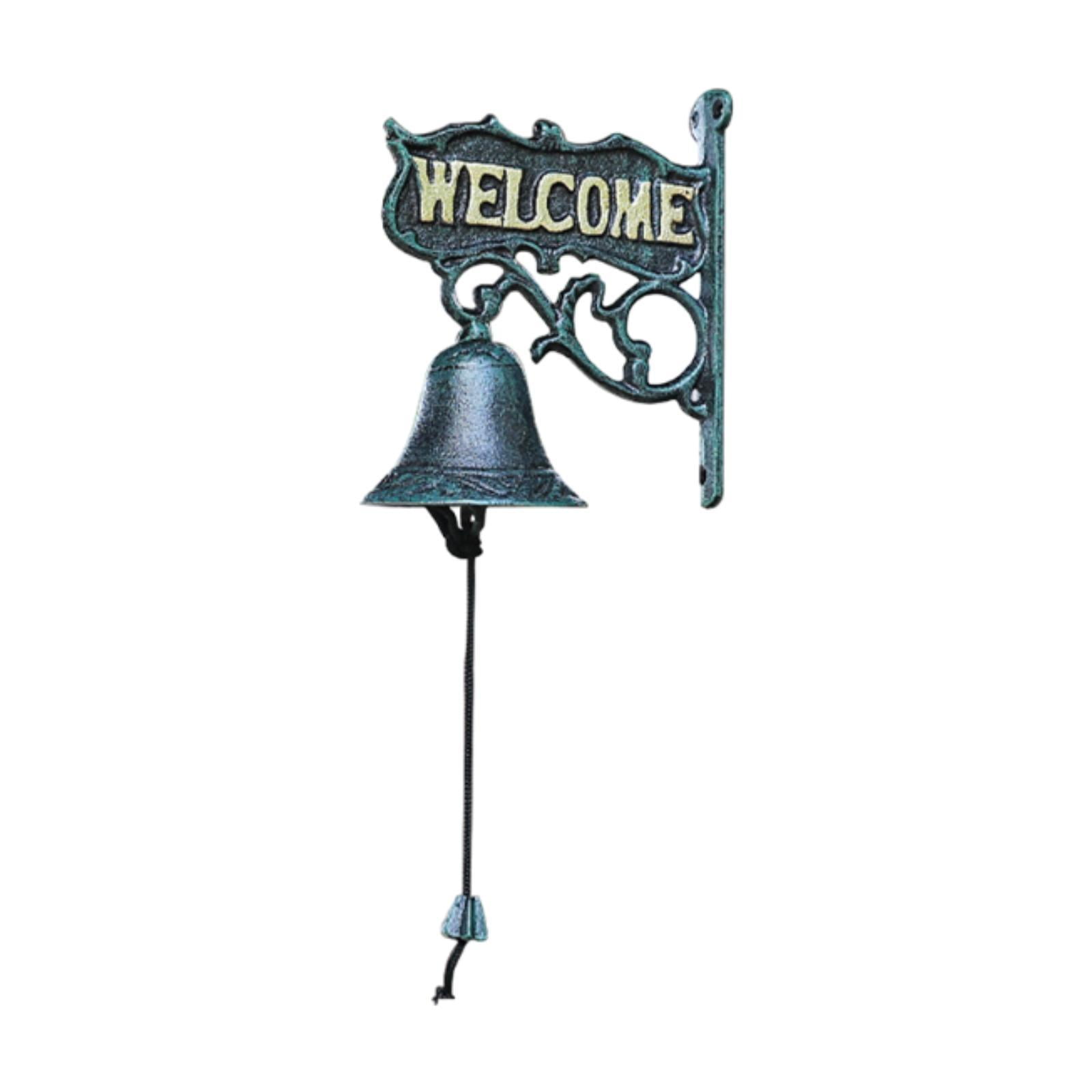 yotijay Cast Iron Door Dinner Bell Welcome Sign Antique Entry Door Bell ...