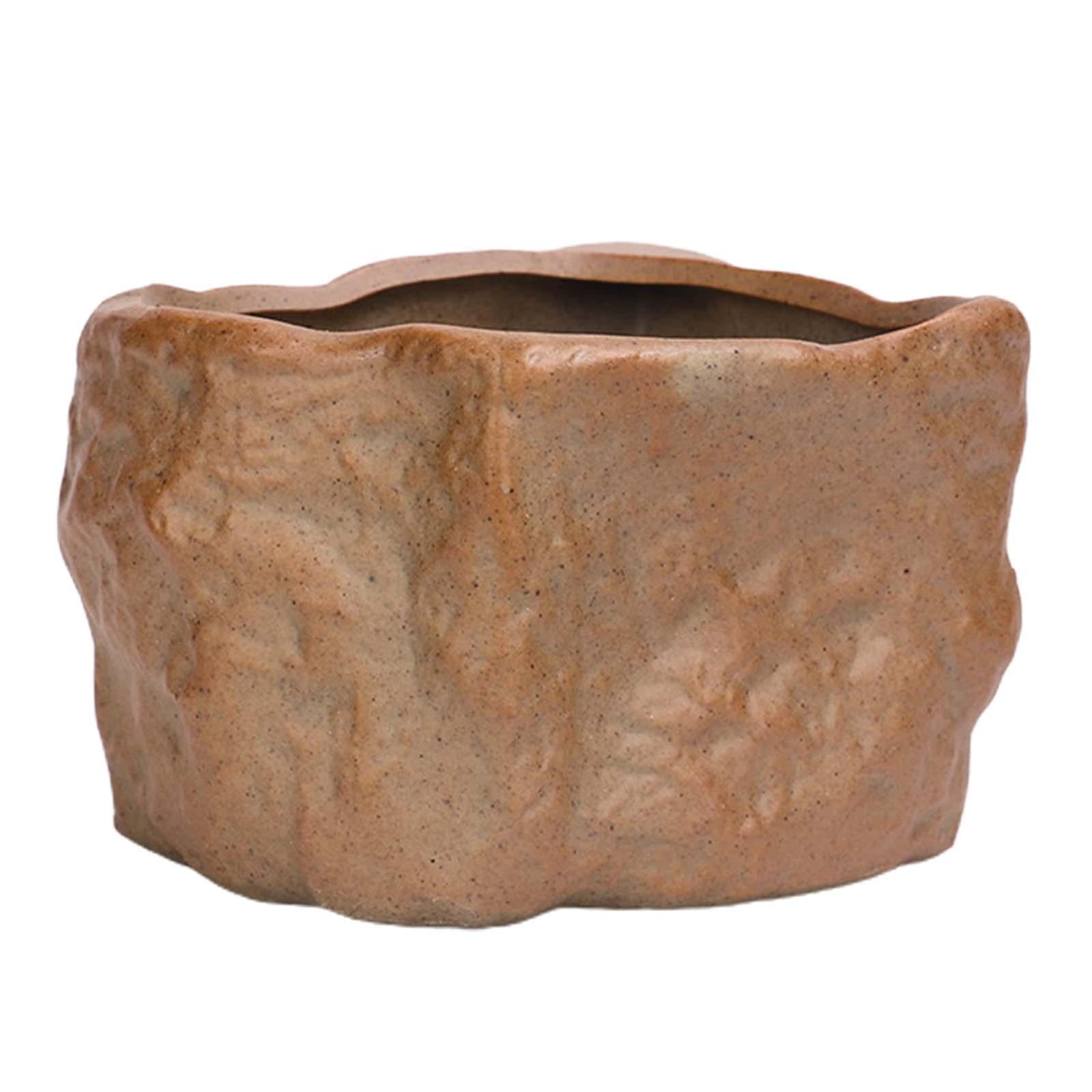 yotijay Ceramic Flower Pot Cactus Plant Containers Lightweight Sturdy ...