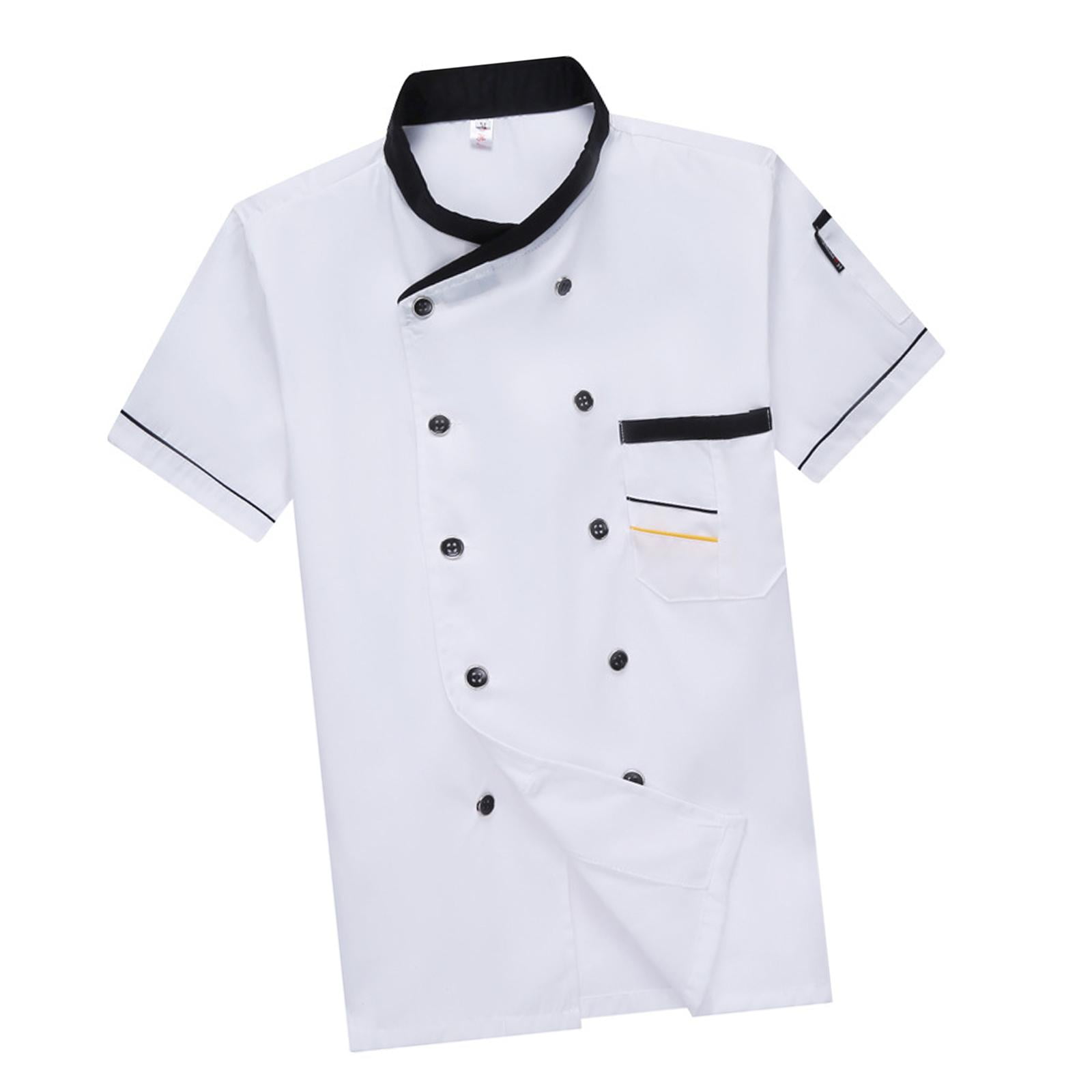 yotijay Chef Uniform Jacket, Waiter Waitress Coat Shirt, Breathable Men ...