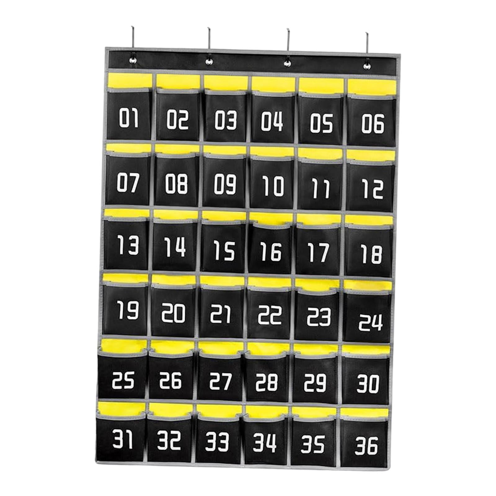 yotijay Classroom Pocket Chart for Cellphones Multipurpose with Number ...
