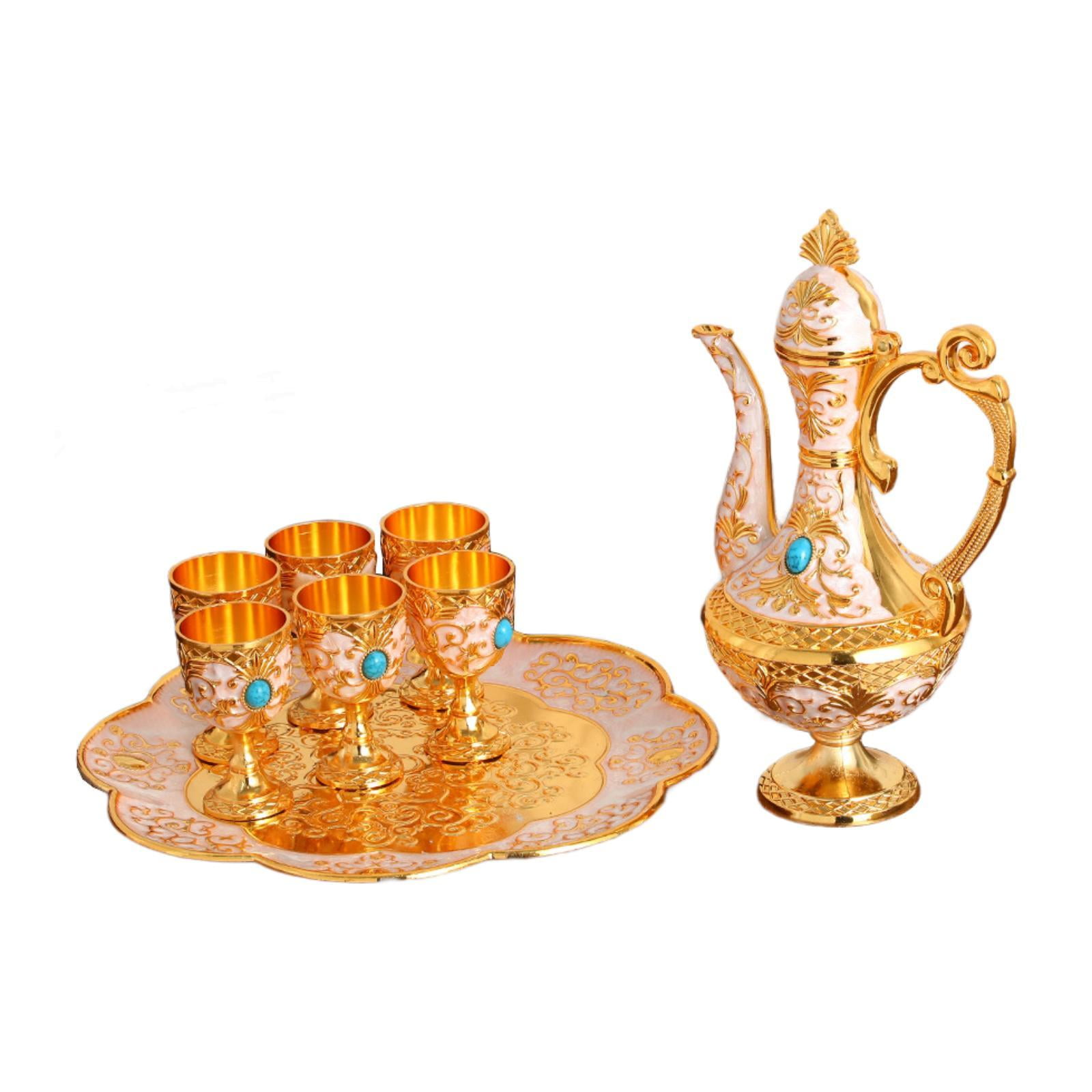 yotijay Coffee Pot Set Serving Set Drinkware Luxury with Cups Tea ...