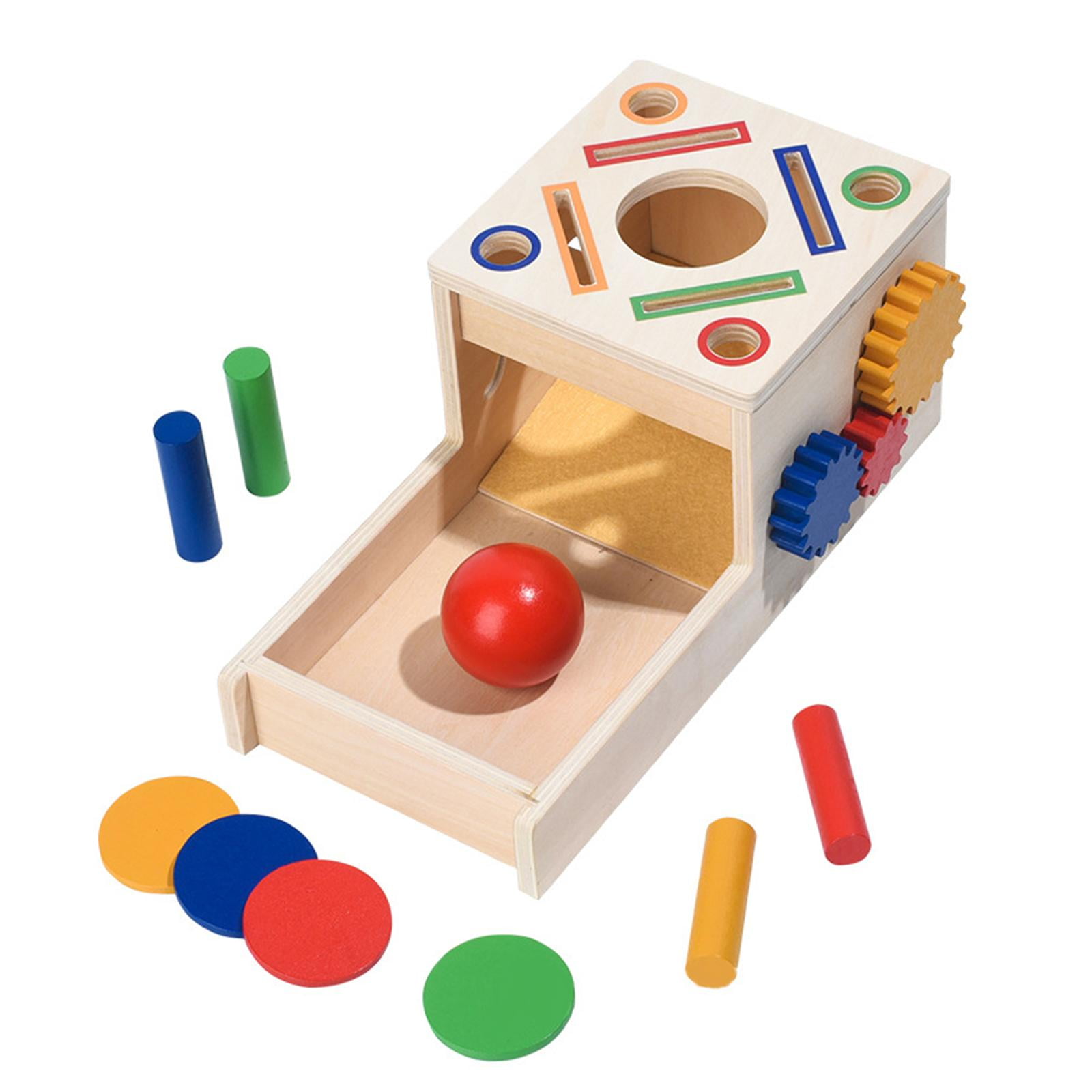 yotijay Color Shape Sorting Box Sensory Shape Sorter for 1-3 Year Old ...