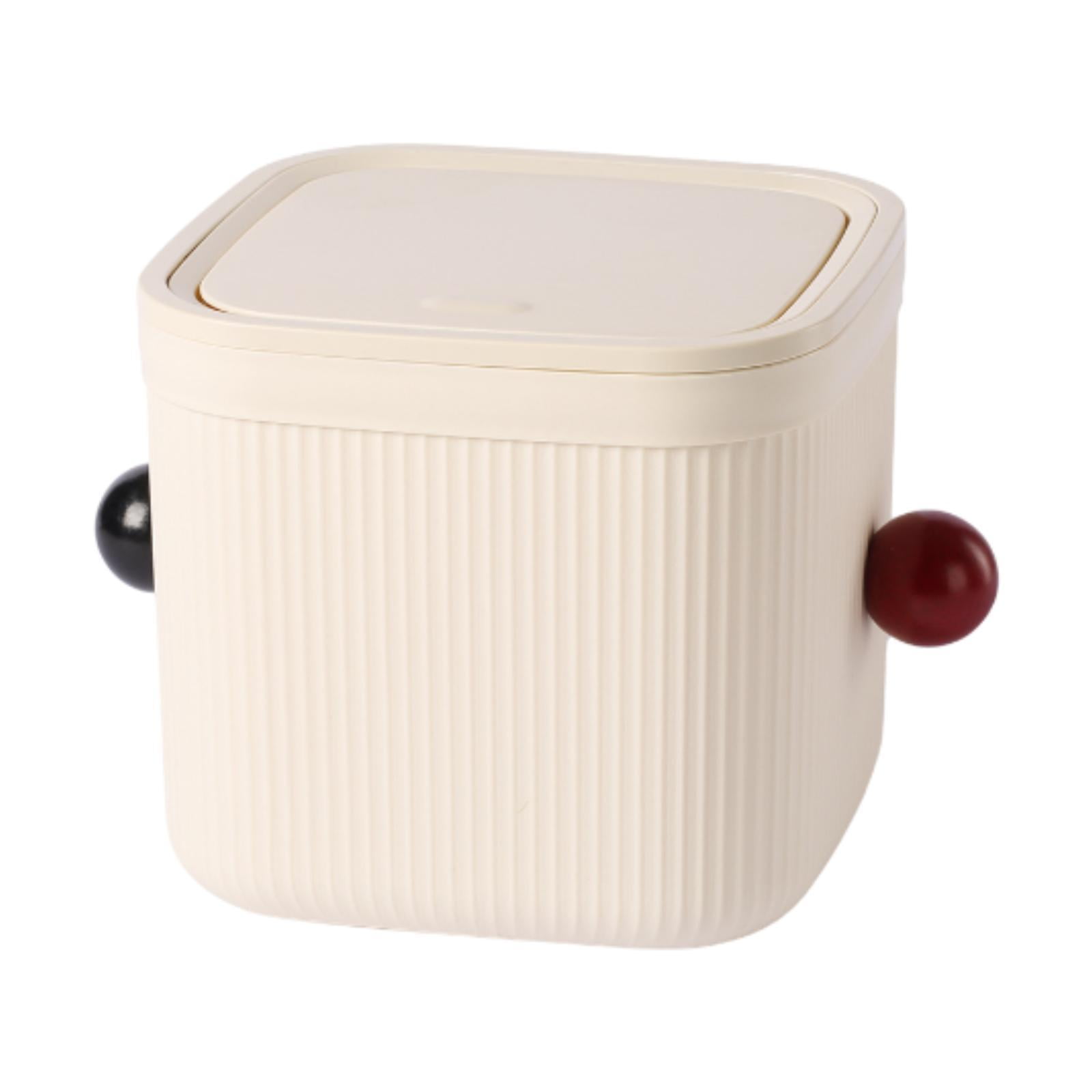 yotijay Countertop Trash Can Mini Trash Can Multiuse with Lid Press ...