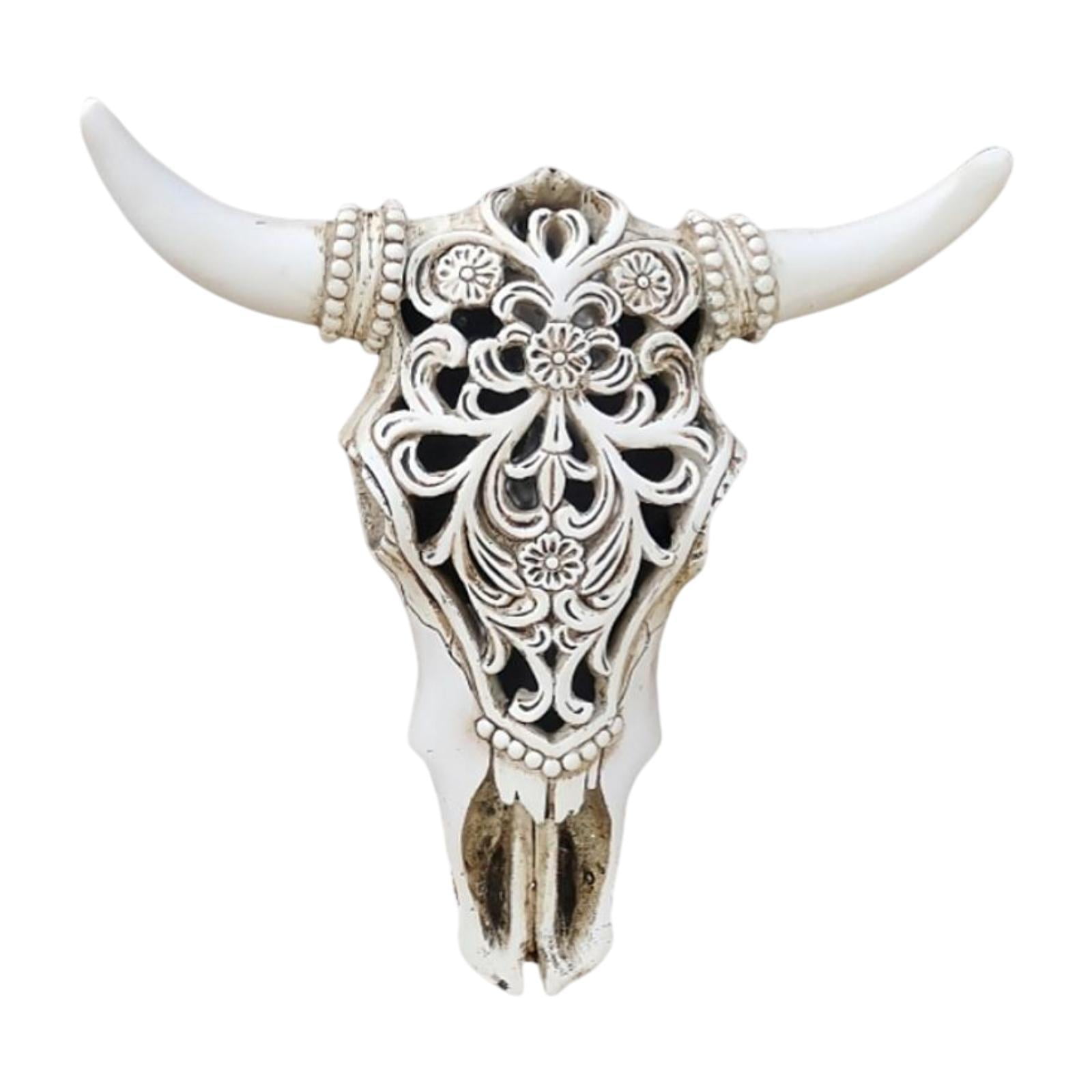 yotijay Cow Head Wall Decor Resin Artistic Animal Figurine for Gallery ...