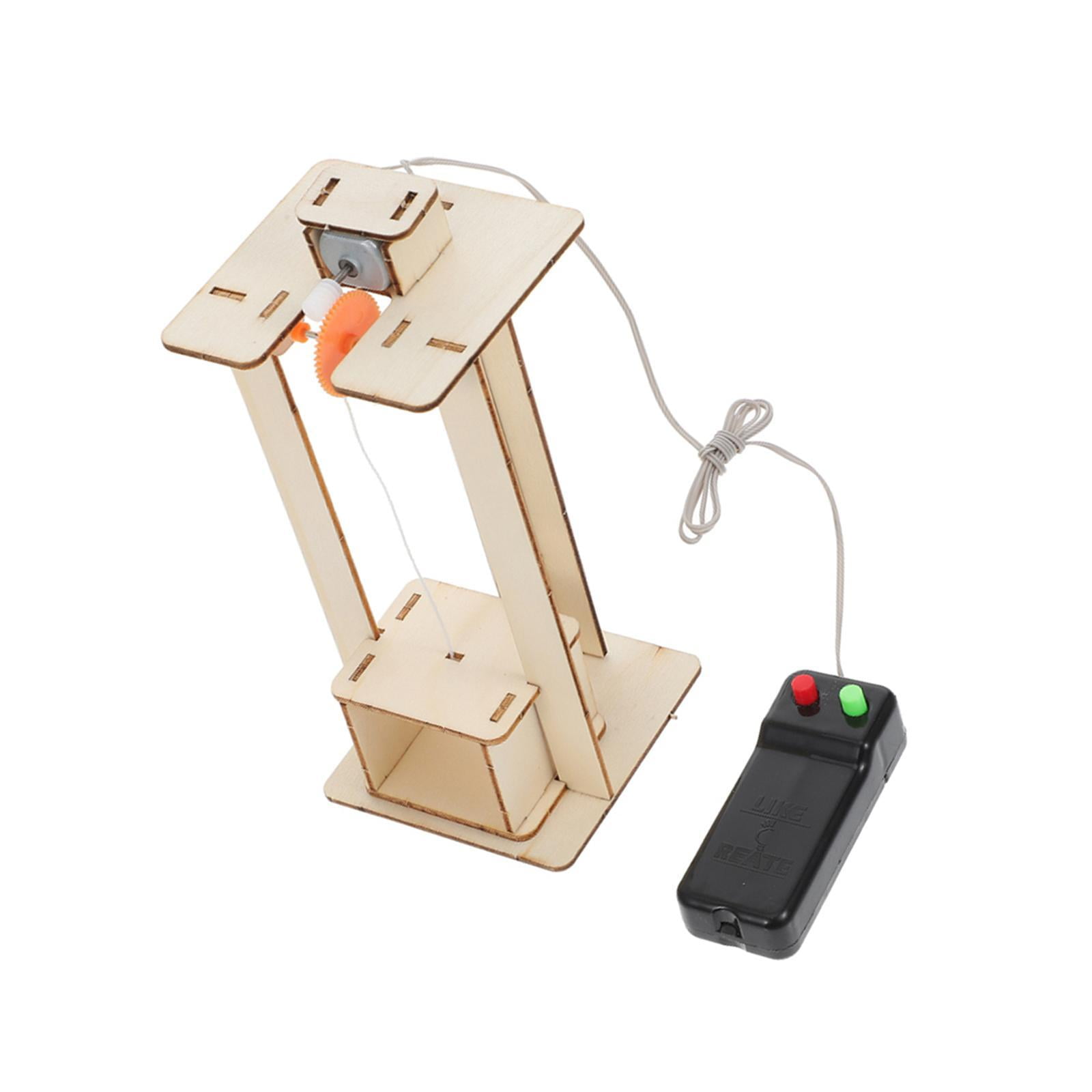 yotijay DIY Electric Elevator Model, Wooden Elevator Science Kits ...