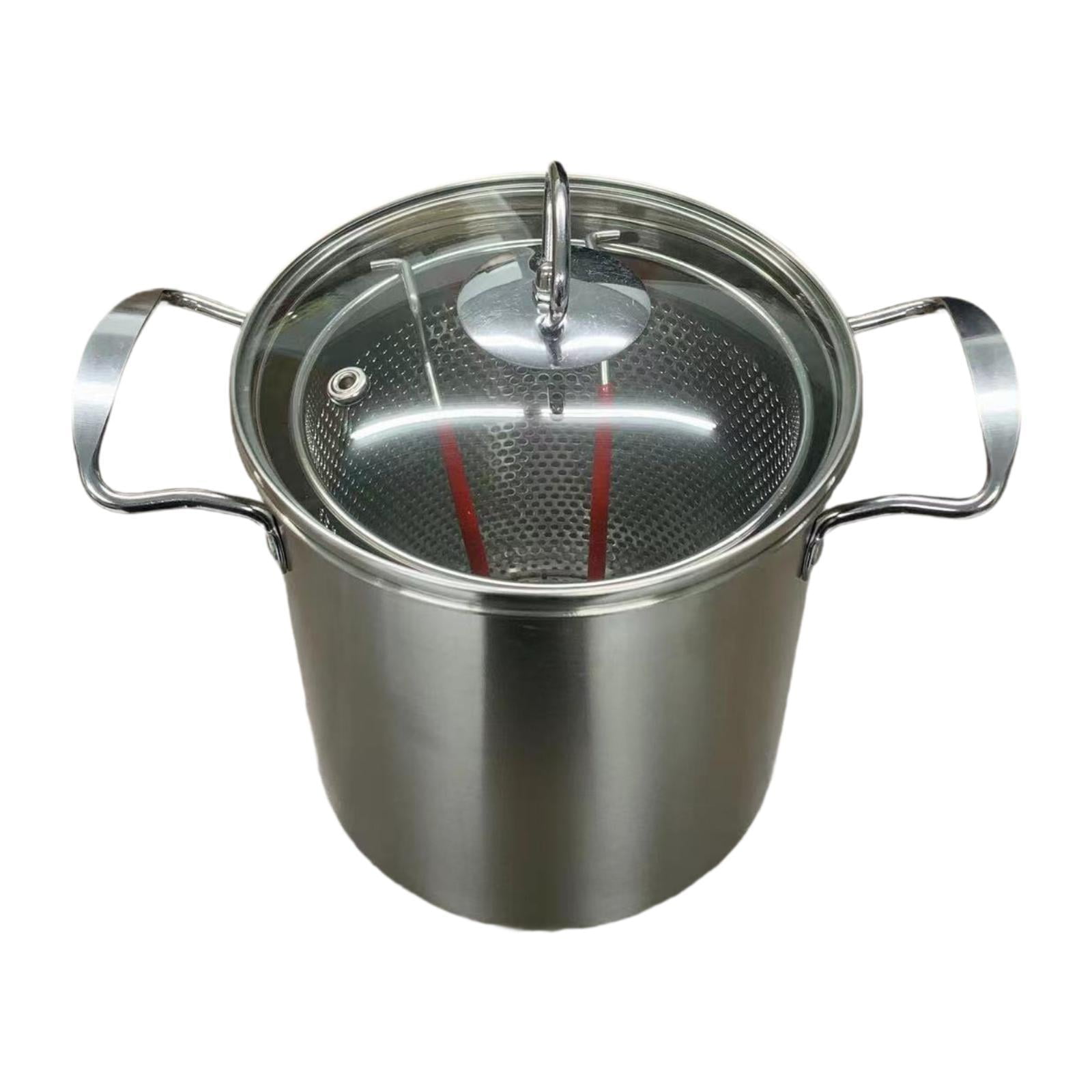 yotijay Deep Fry Pot with Handle Cooking Pot for Dining Room French ...