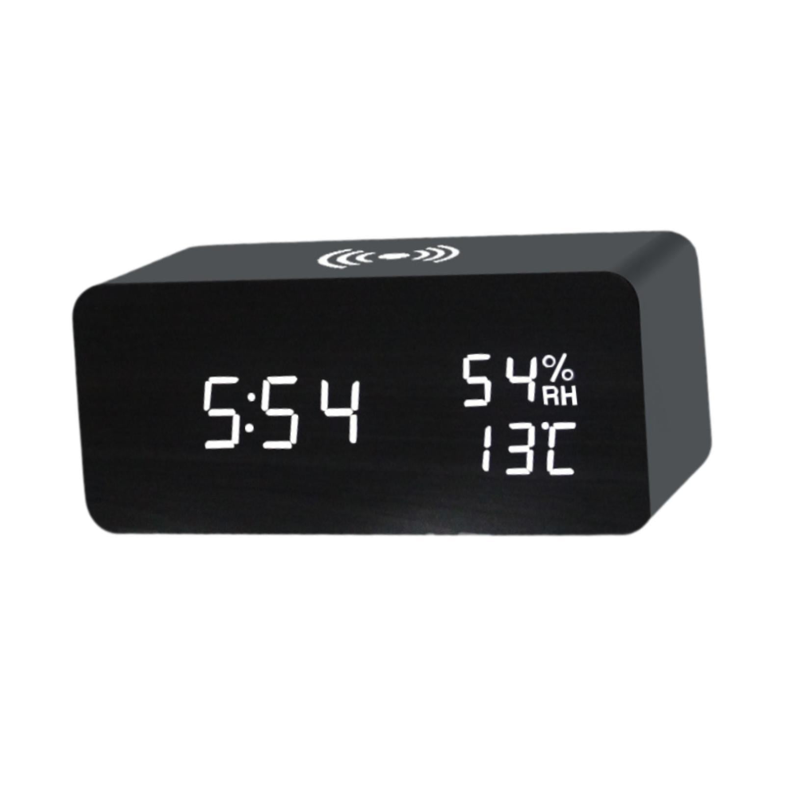 yotijay Digital Alarm Clock Electronic Clock Charging Station Setting ...