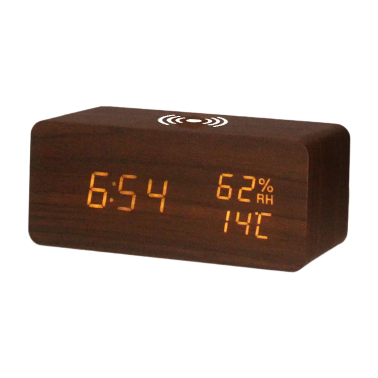 yotijay Digital Alarm Clock Electronic Clock Charging Station Setting ...