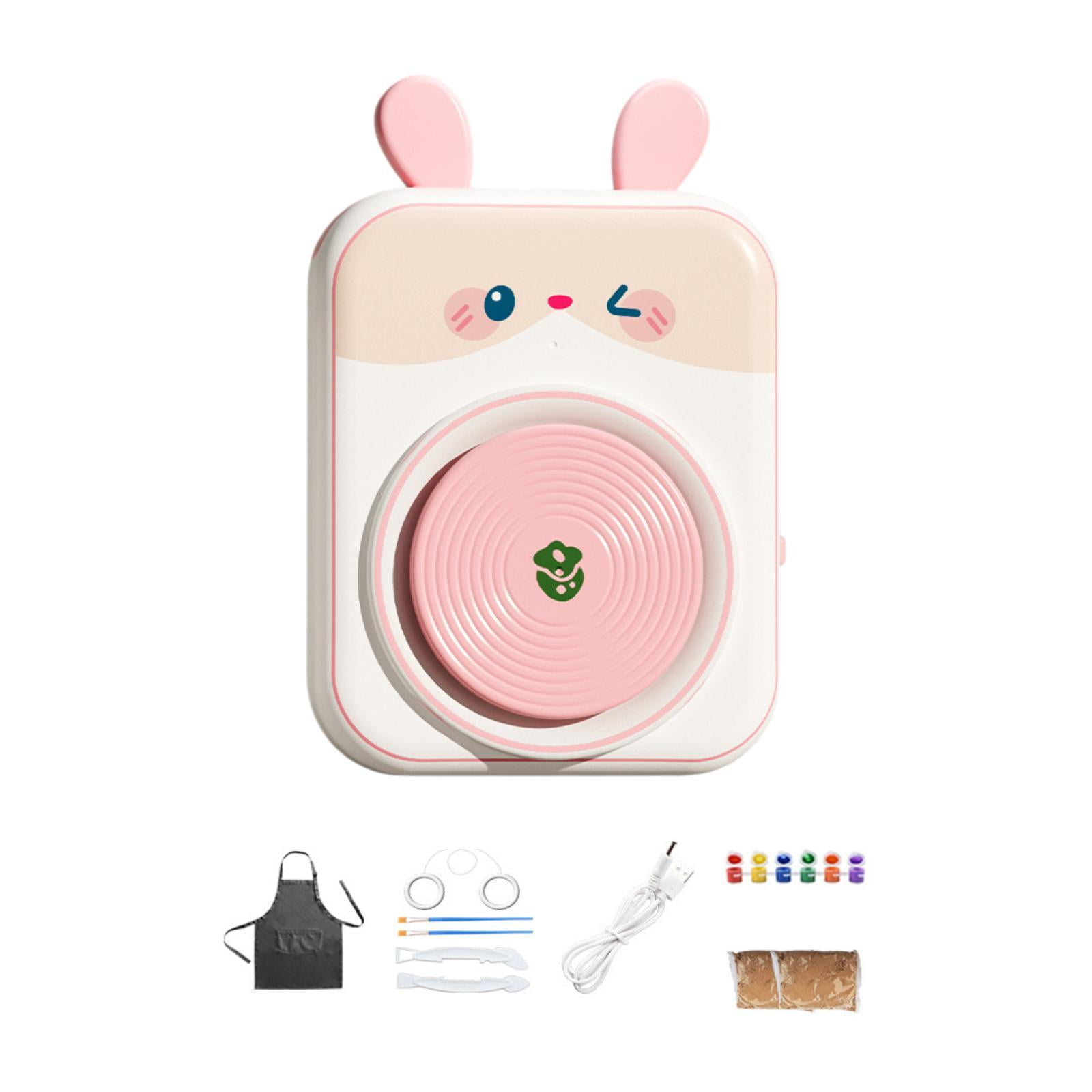 yotijay Electric Pottery Wheel Set for Kids Apron Beginner Artwork ...