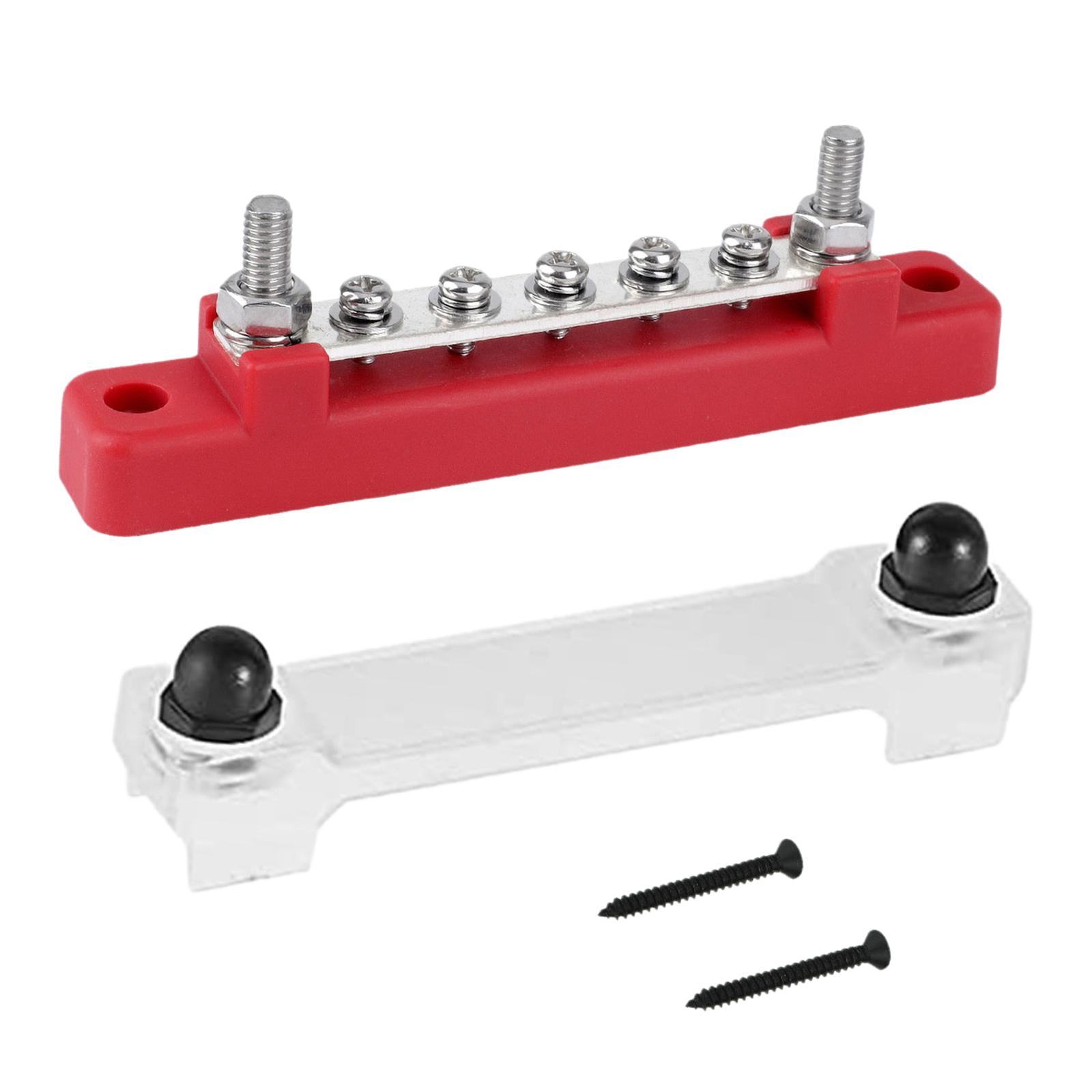 yotijay Electrical Terminal Block 150A Copper Busbar with Transparent Cover Busbar Red - Walmart.com