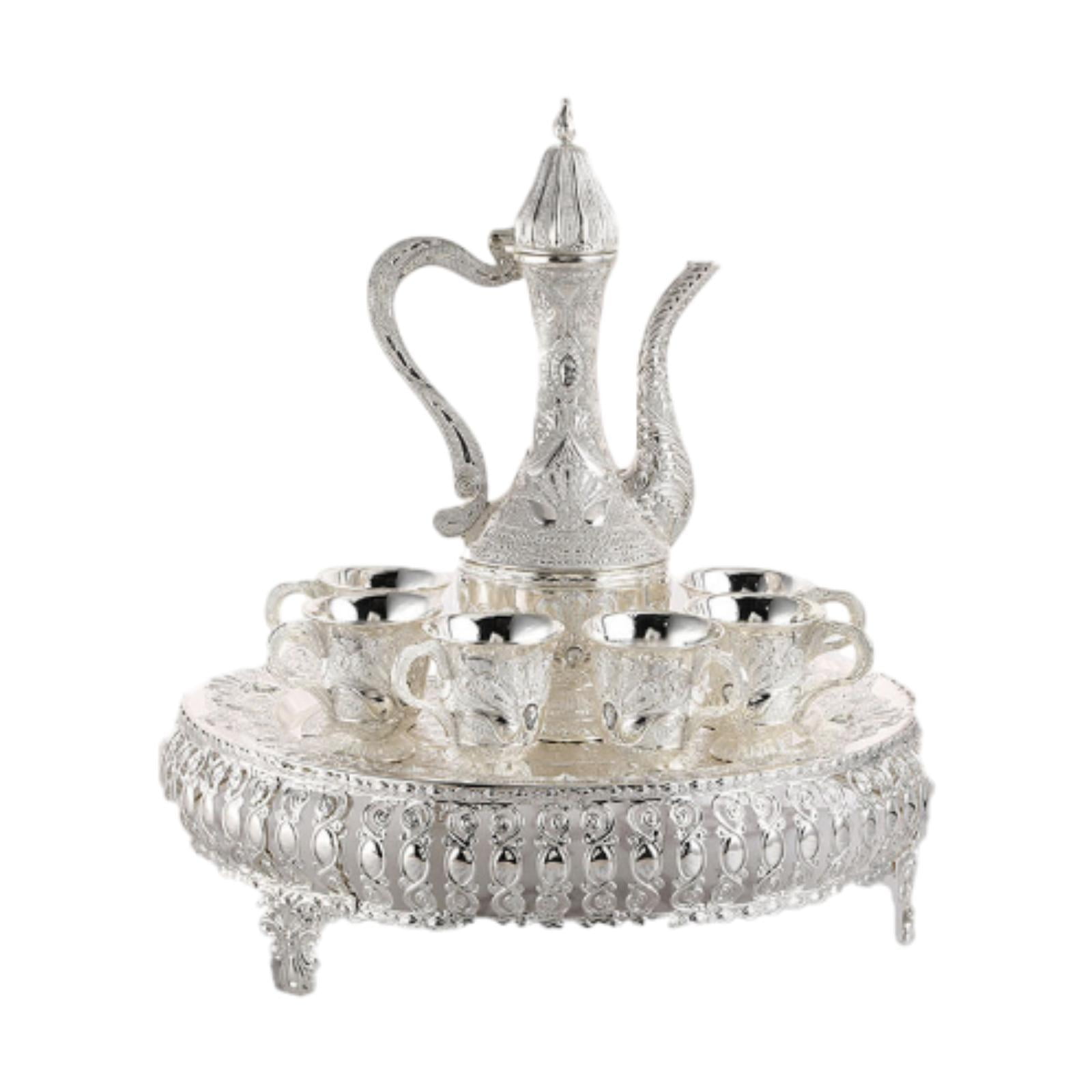 yotijay European Pot Kits Glass Jug Set for Living Room Hotel Argent ...