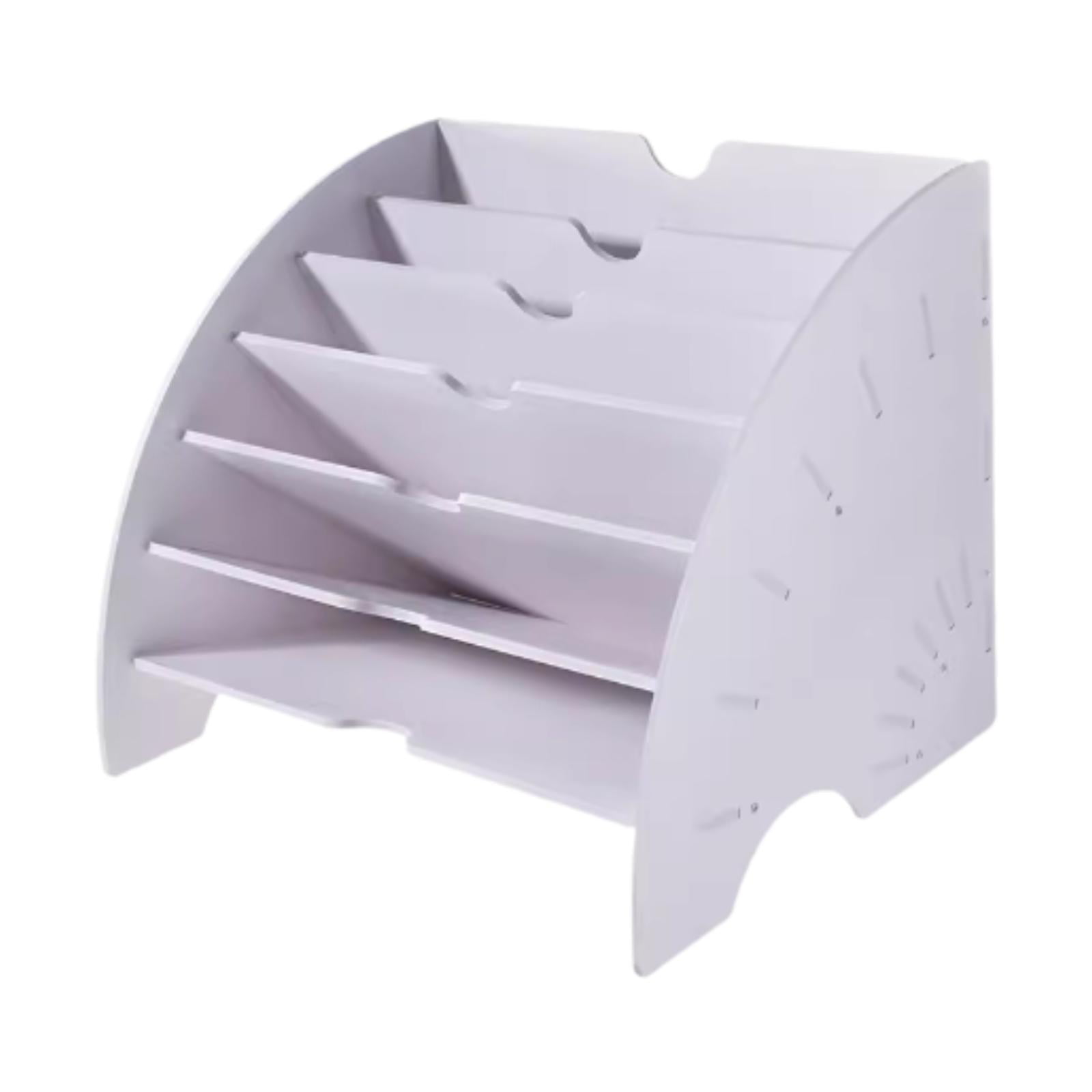yotijay Fan Shaped Desk File Organizer s Rack for Waiting Room Home ...
