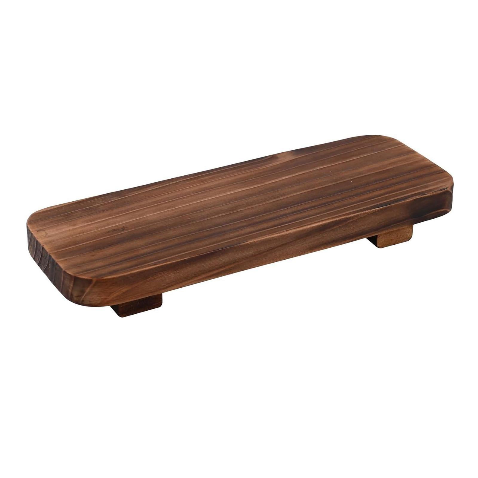 yotijay Farmhouse Wood Tray Riser for Display, Wooden Decorative Tray ...