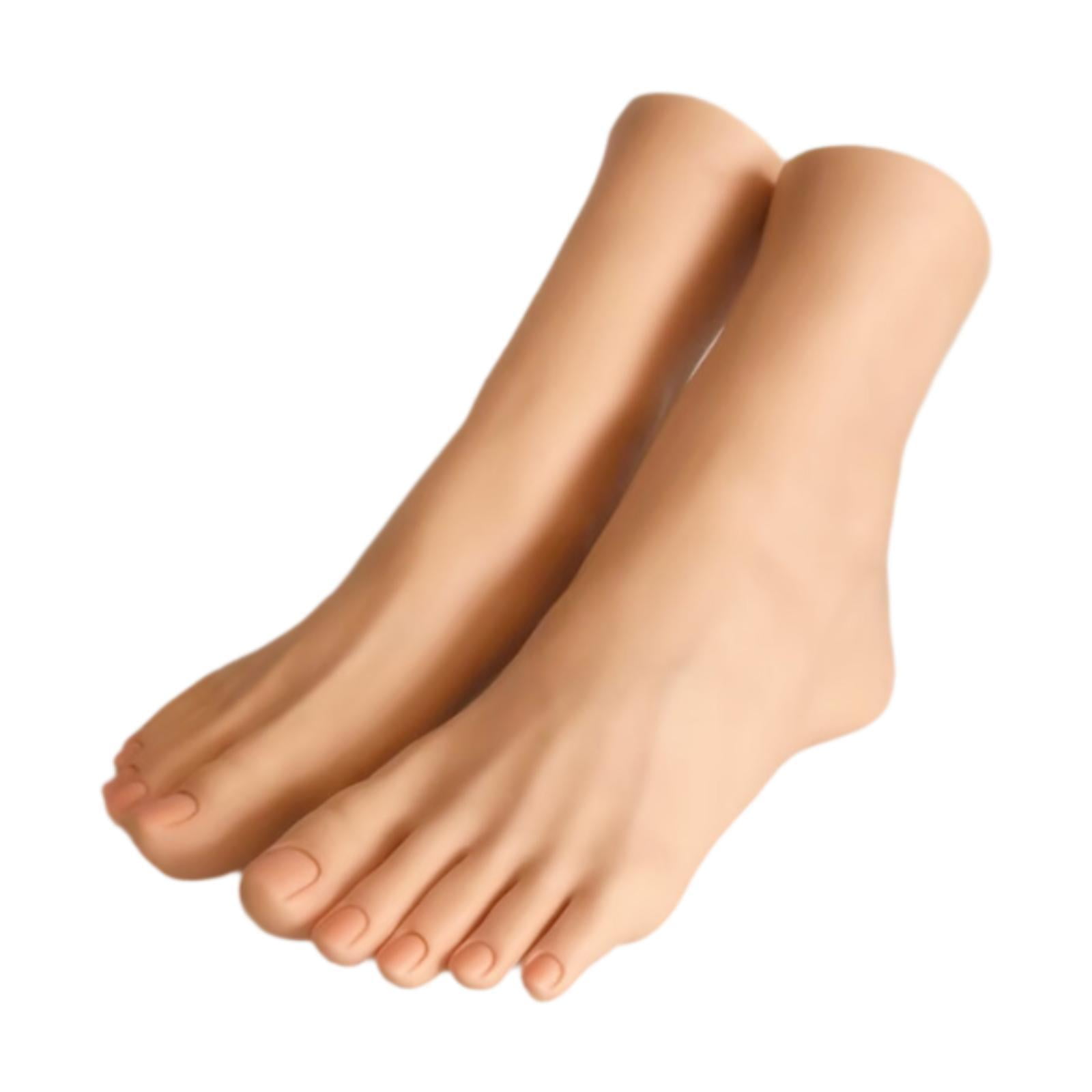 yotijay Feet Model Lifelike Sock Display Fake Foot Model for Display ...