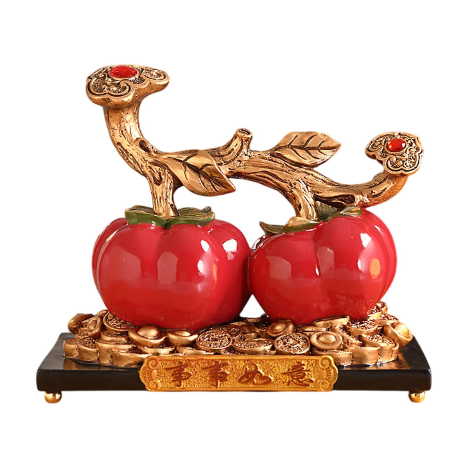 yotijay Fengshui Ornament Artwork Table Centerpiece Bookshelf Persimmon ...
