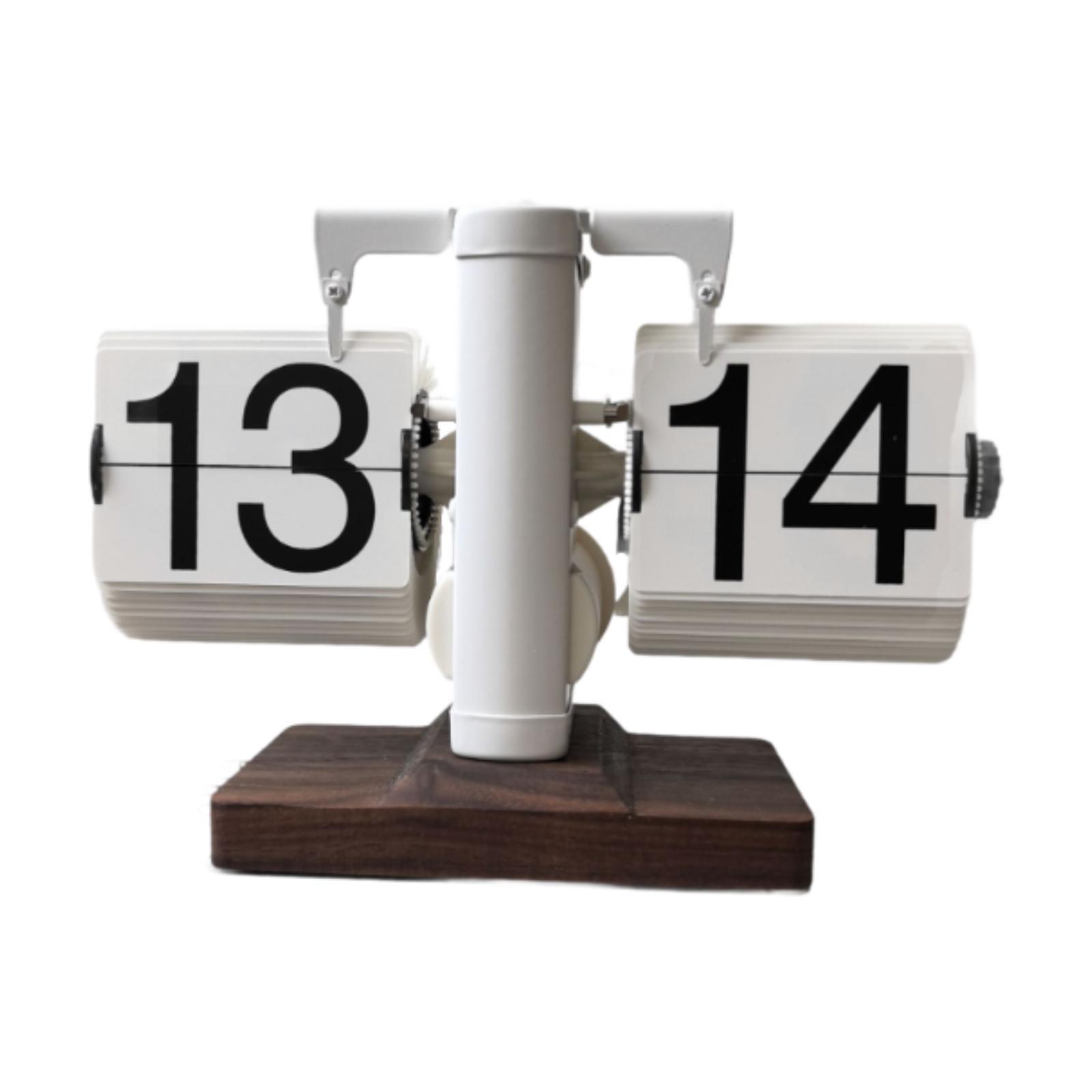 yotijay Flip Desk Clock Retro Vintage Design Table Clock for Cafe ...