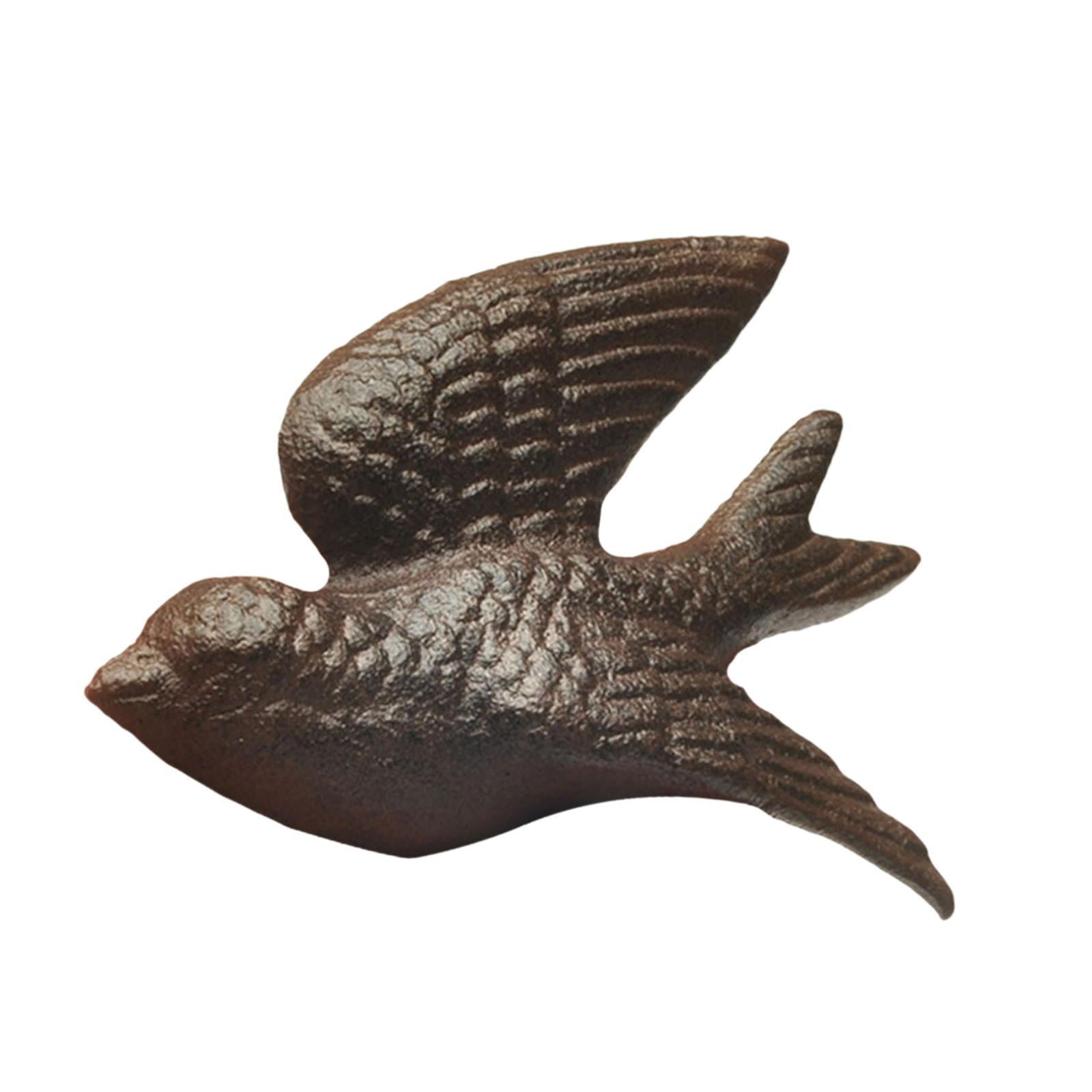 yotijay Flying Bird Wall Decor Black Rustic Statue for Living Room ...