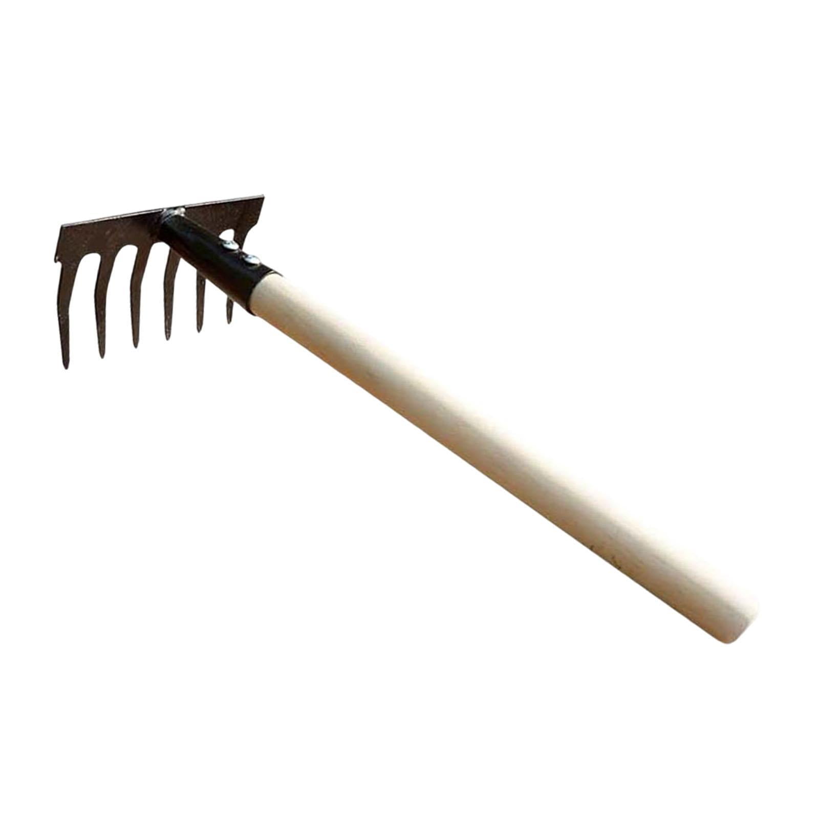 yotijay Garden Rake Heavy Duty Double Screw Fixation Gardening Garden ...