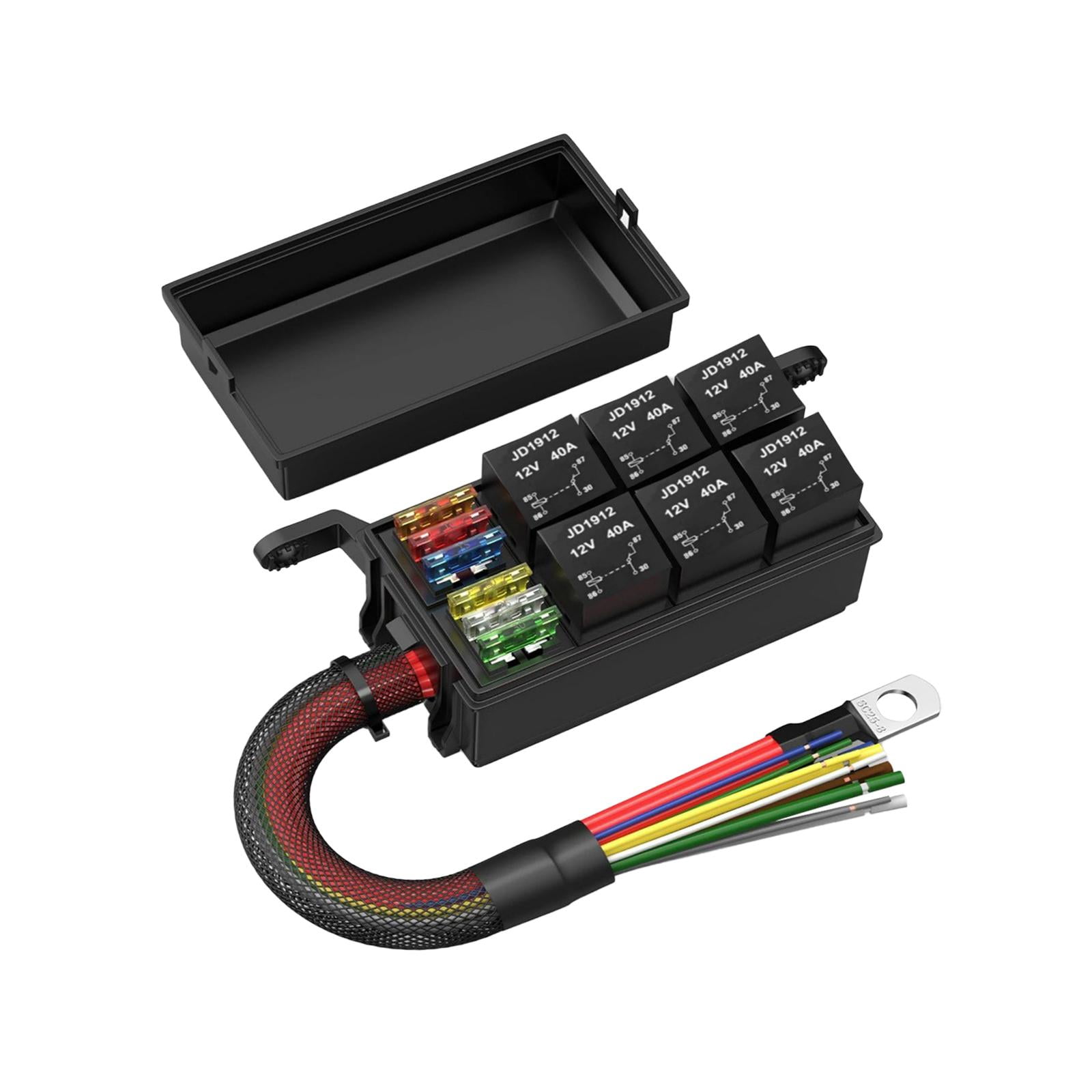 yotijay Generic Relay Box Atc Fuse Relay Block Universal Relay Fuse Box ...