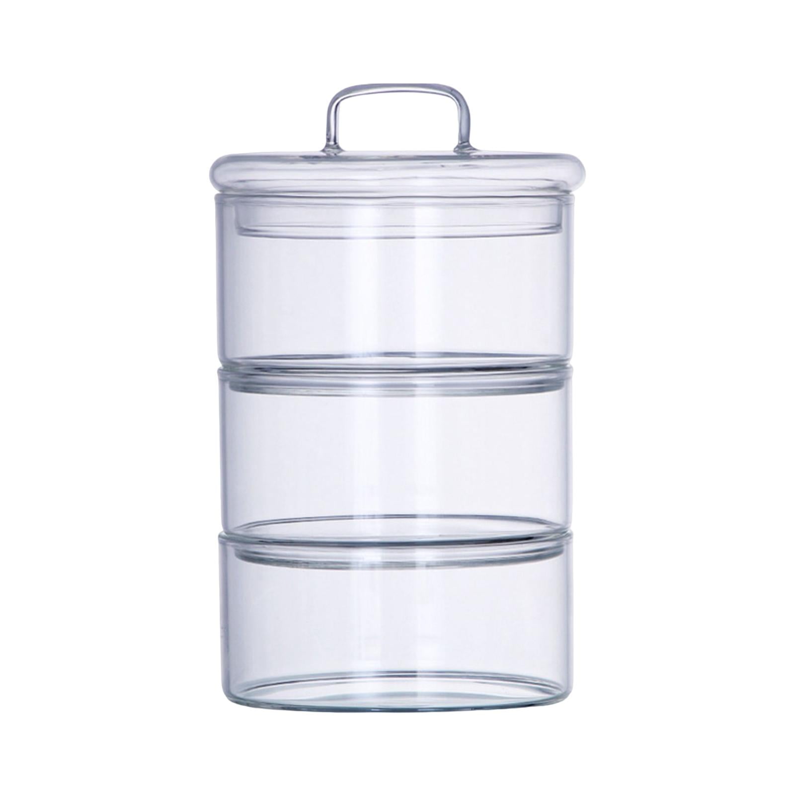 yotijay Glass Storage Jar Glass Storage Container Sealed Canister 3 ...