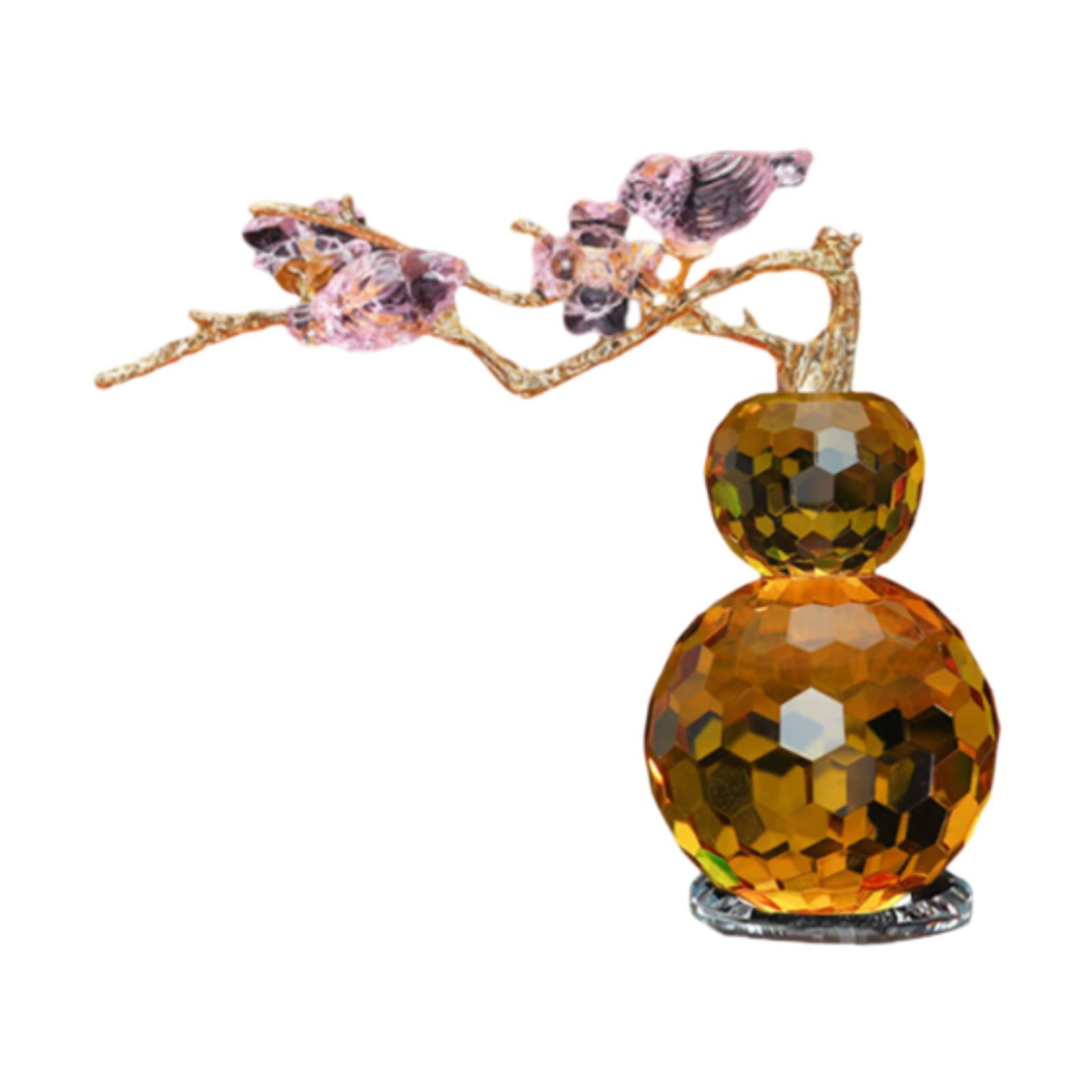 yotijay Gourd Statue Glass Hulu Statue Centerpiece Office Collectible ...