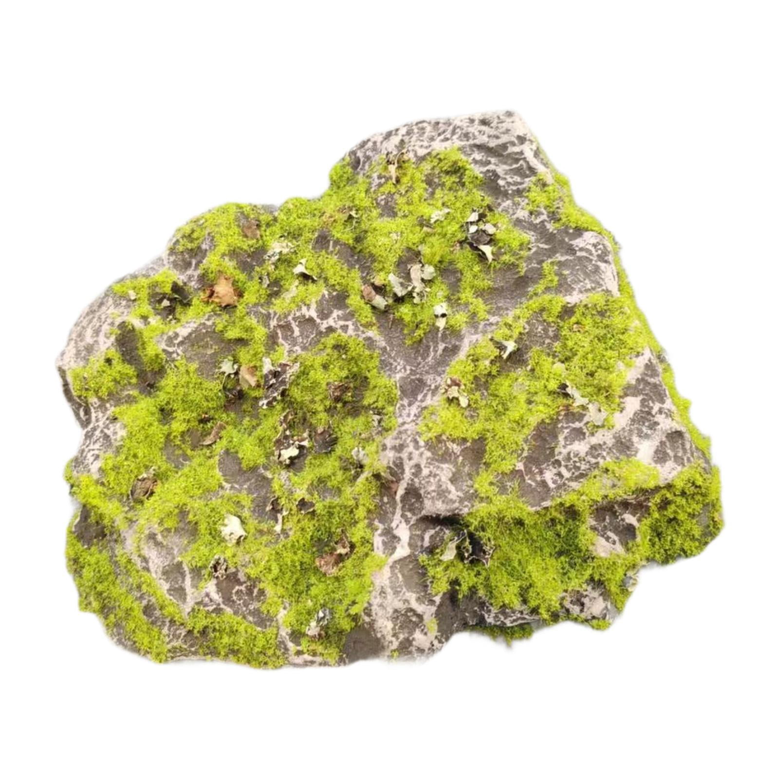 yotijay Green Covered Stone Foam Artificial Rock for Bowl DIY Plant ...