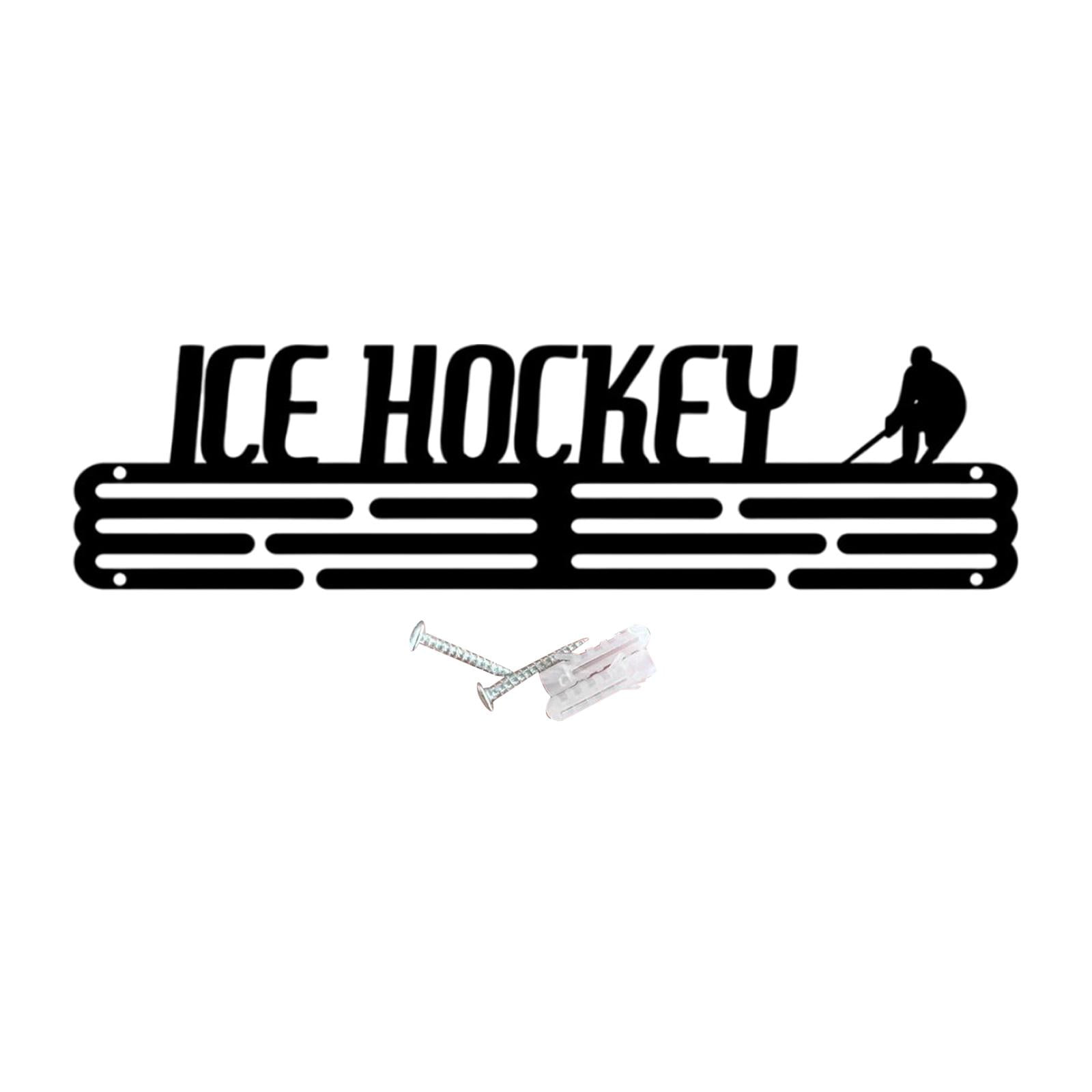 yotijay Ice Hockey Medal Hanger Black Easy to Install Display Hanger ...