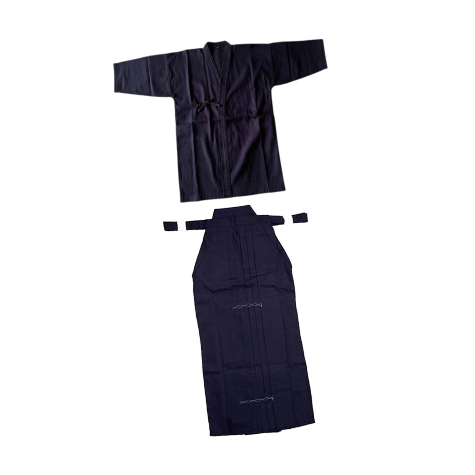 yotijay Japanese Kendo Uniform Set Kung Fu Iaido Apparel Kendo Hakama ...