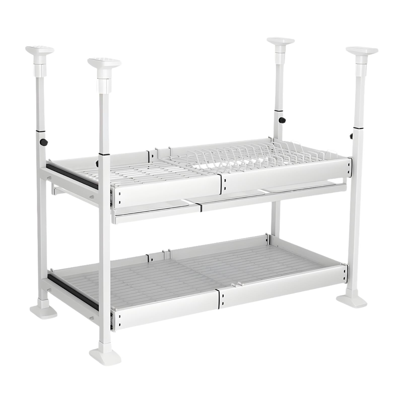 yotijay Kitchen Cabinet Organizer Rack Pull Out Shelves Carbon Steel ...