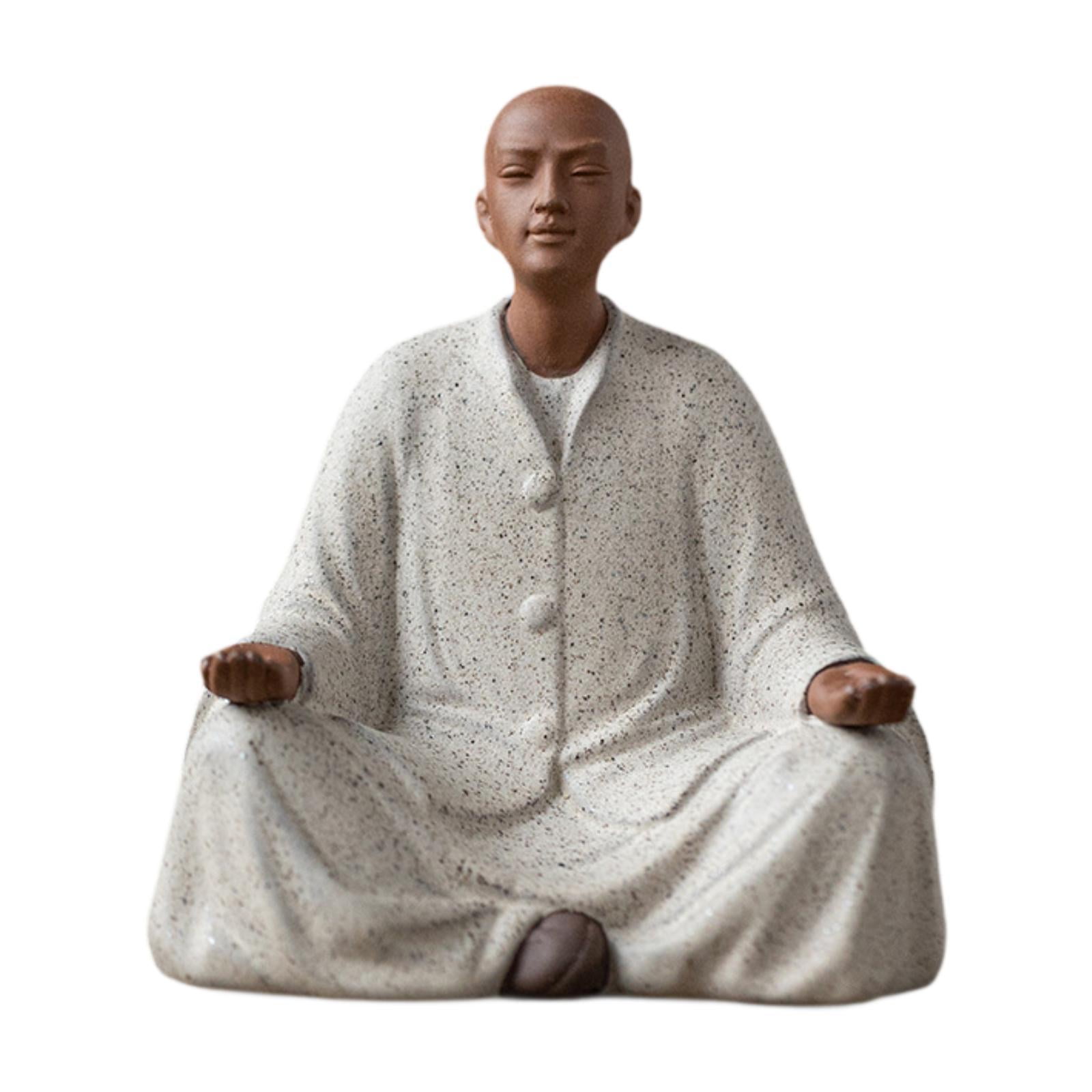 yotijay Little Monk Statue Buddha Sculpture for Car Dashboard Study ...